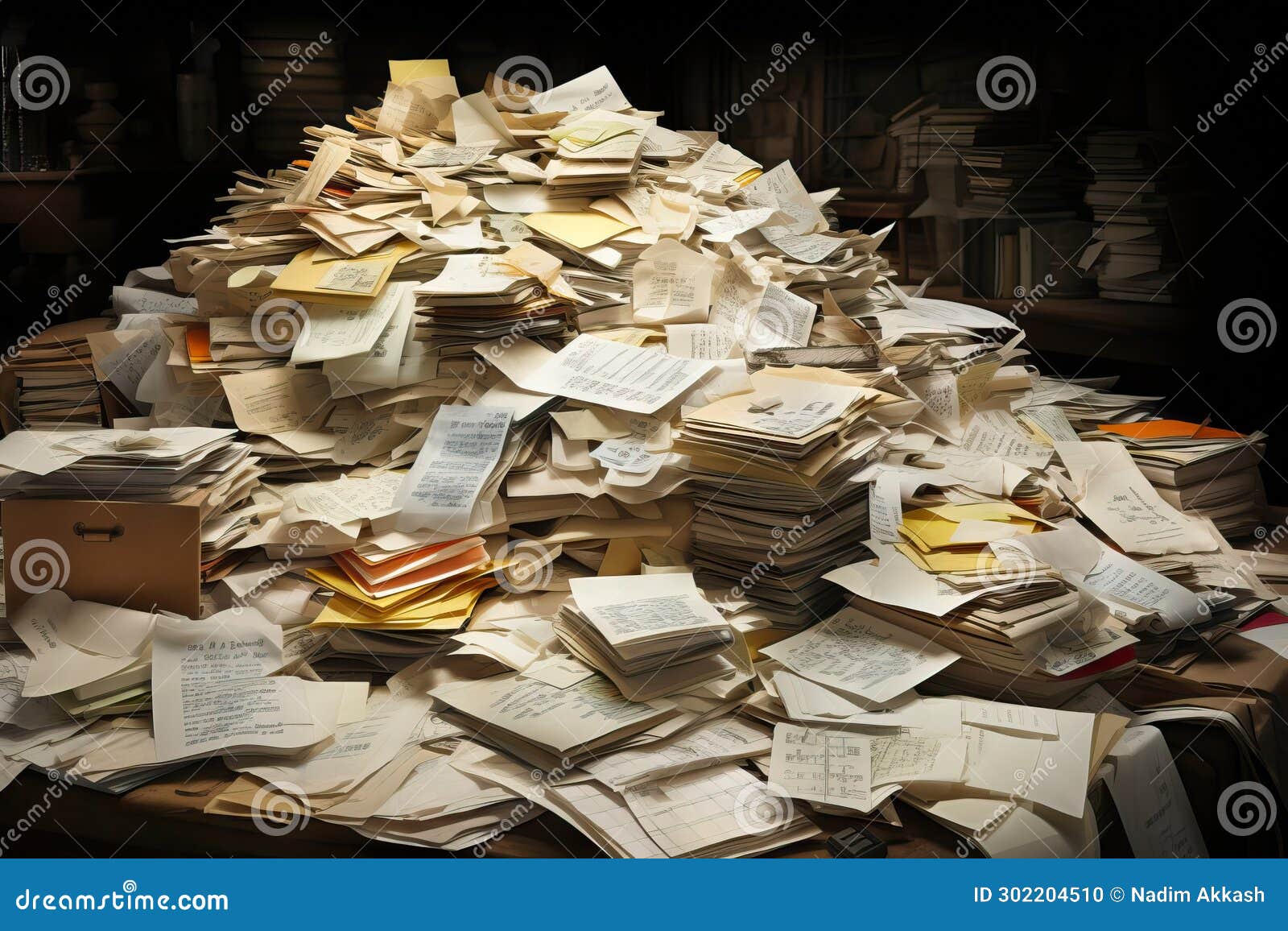 Receipt Pile stock illustration. Illustration of bill - 302204510