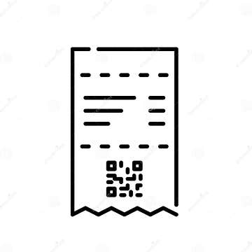 Receipt with Qr-code at the Bottom. Shopping Payment Document Stock ...