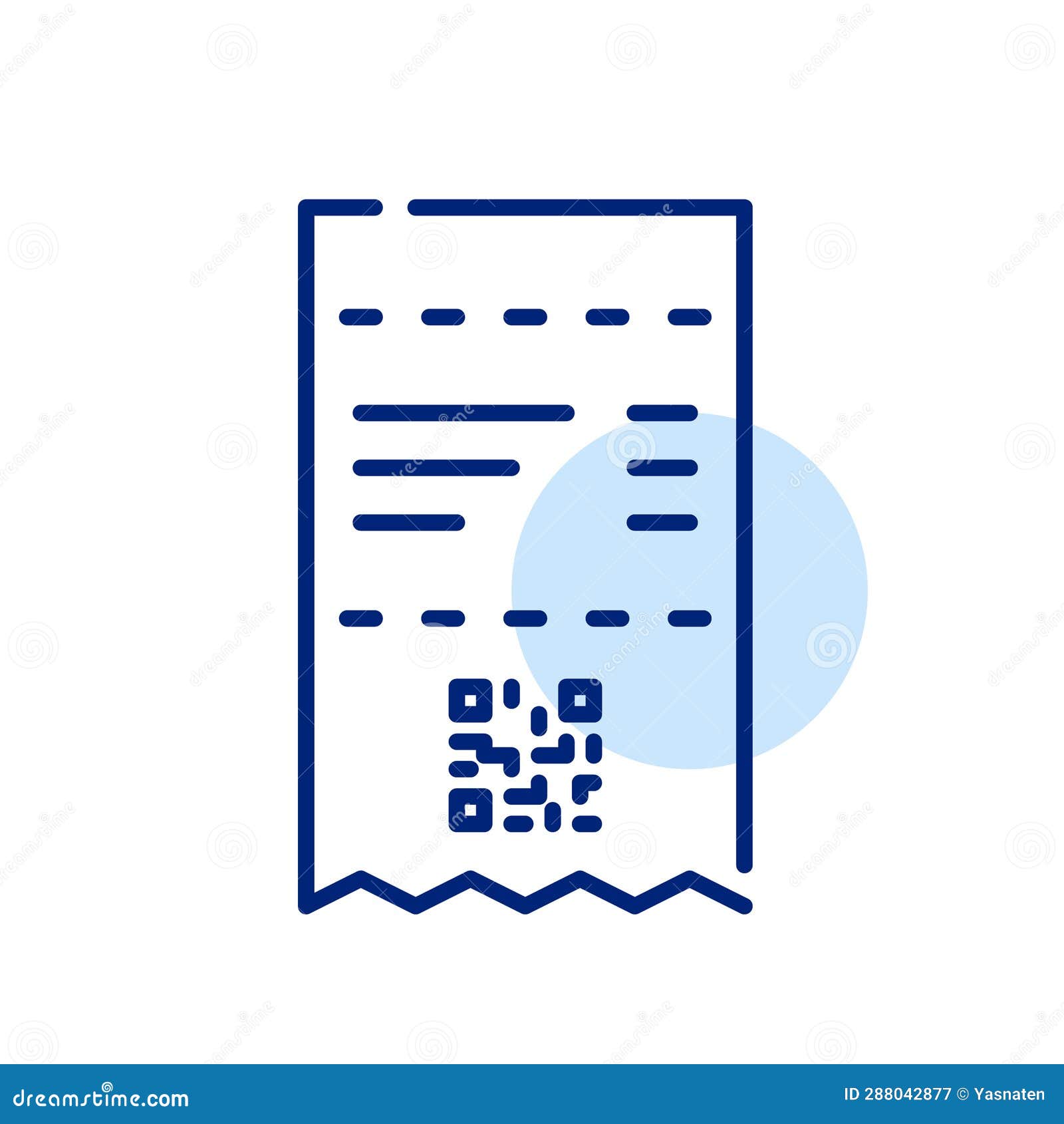 Receipt with Qr-code at the Bottom. Shopping Payment Document. Pixel ...