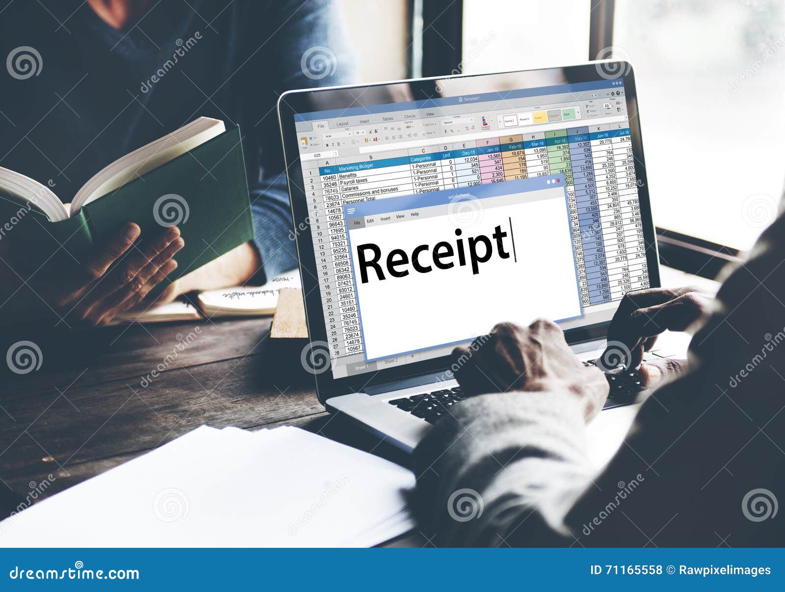Receipt Receipts Cost Expenses Financial Spend Concept Stock Photo ...