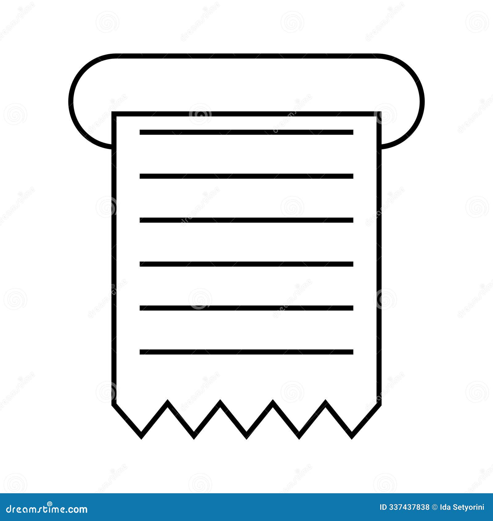Receipt Slip Print Out Icon Stock Illustration - Illustration of list ...