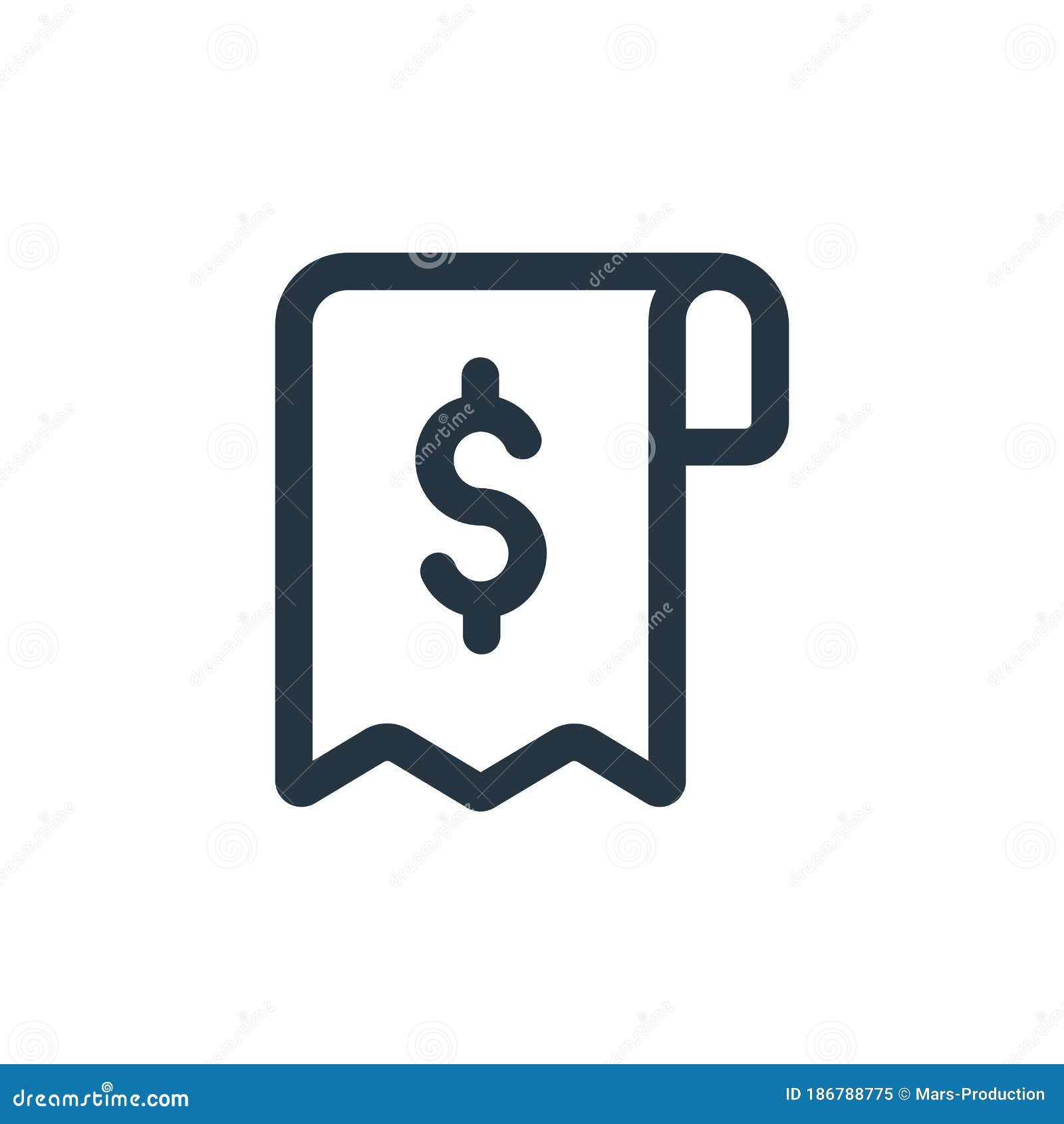Receipt Vector Icon. Receipt Editable Stroke. Receipt Linear Symbol for ...
