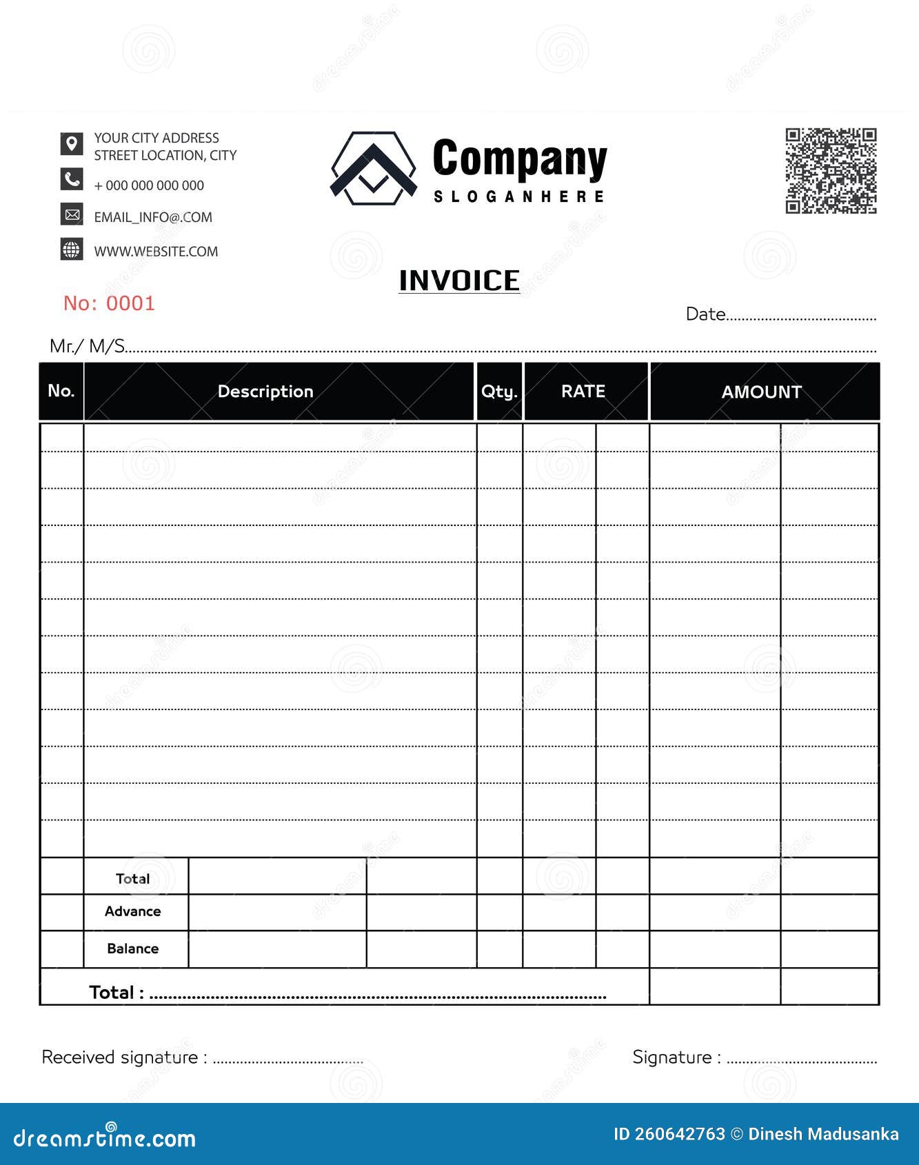 Receipt Voucher Vector Template Image Stock Illustration - Illustration ...