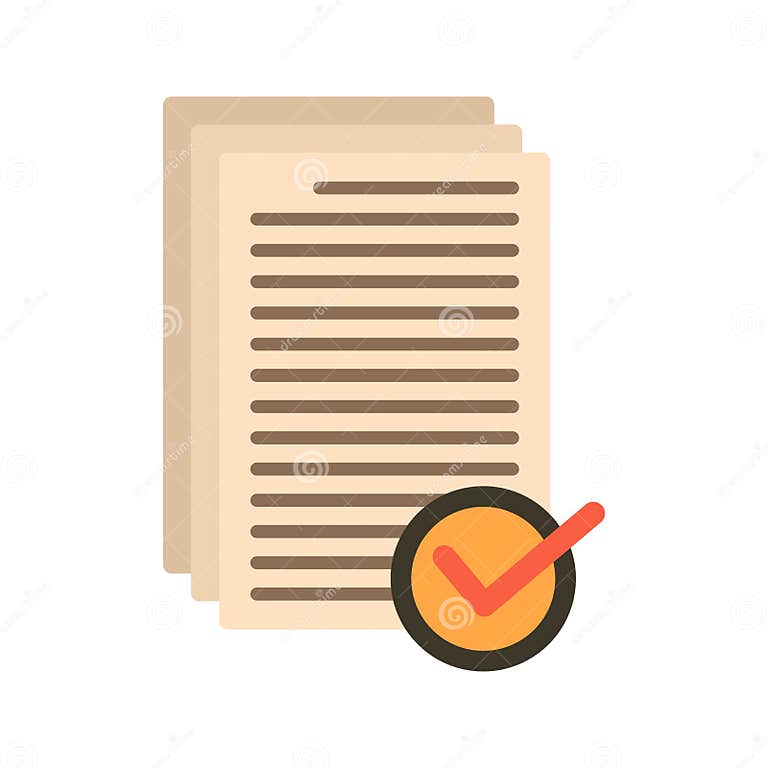Receive Approved Documents Icon Flat Isolated Vector Stock Vector ...