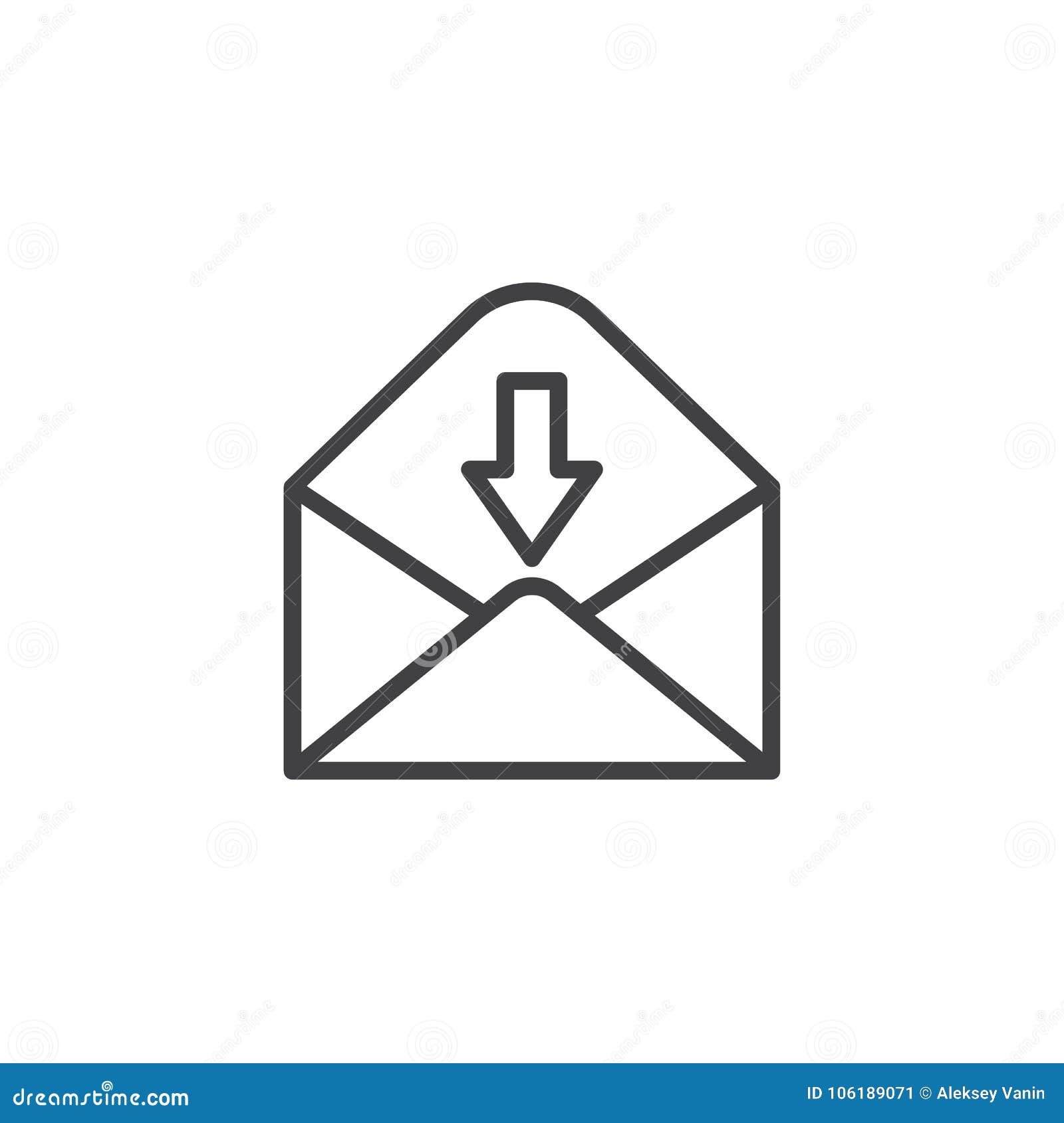 Receive e-mail line icon stock vector. Illustration of pixel - 106189071 Receive e-mail line icon stock vector. Illustration of pixel - 106189071