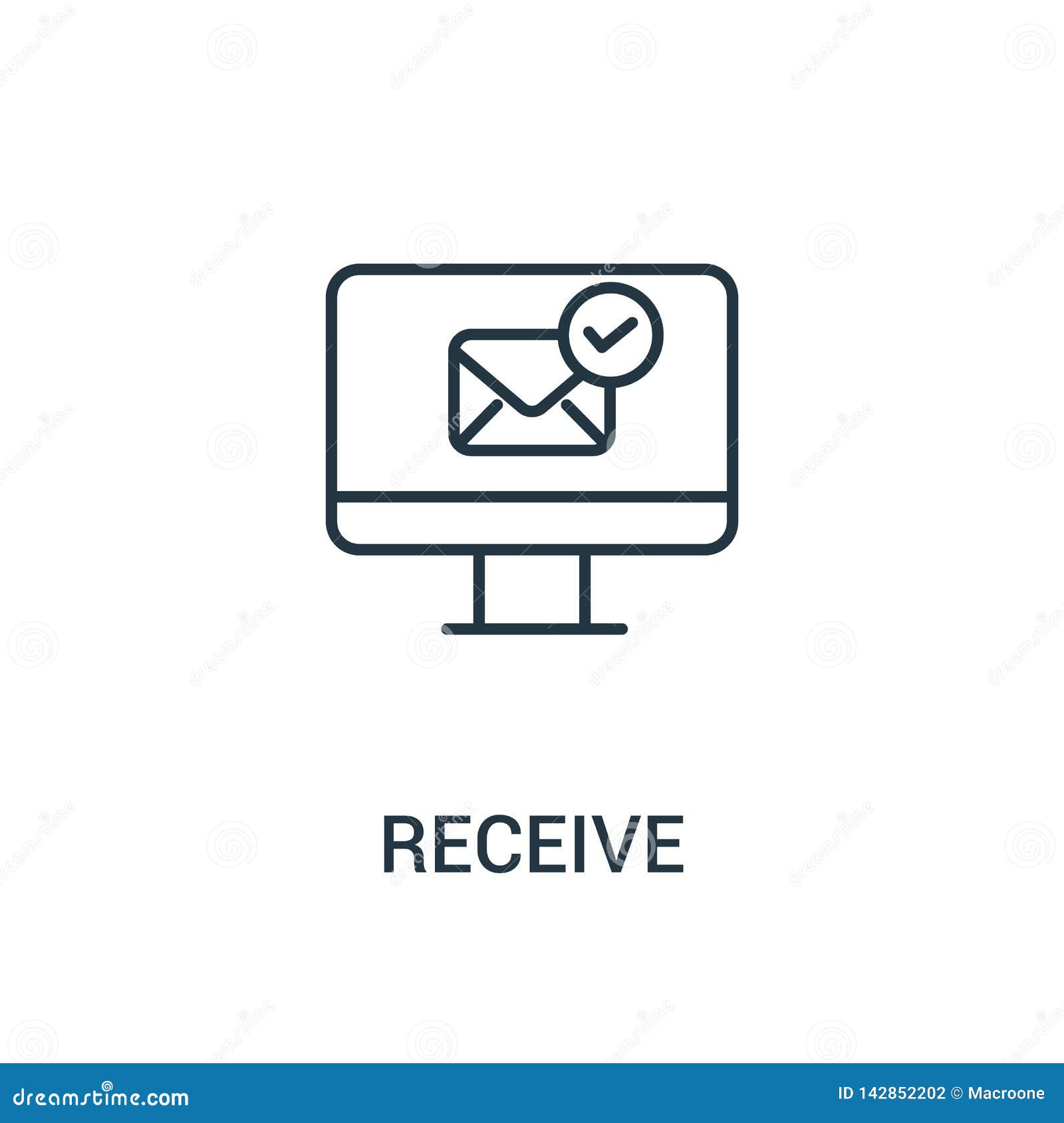 Receive Icon Vector From Ads Collection. Thin Line Receive Outline Icon ...