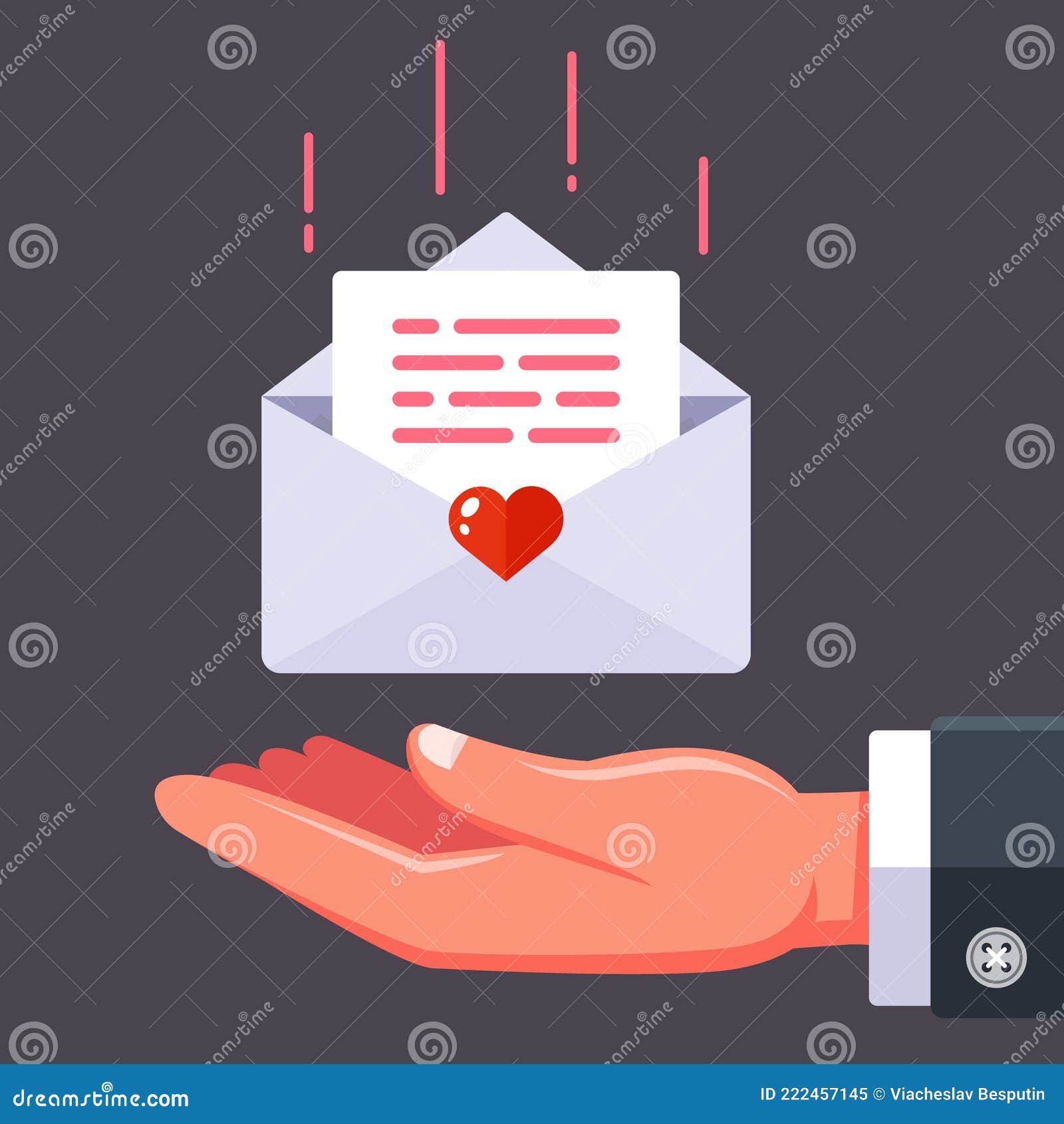 Receive a Love Letter from Your Beloved. Stock Vector - Illustration of ...