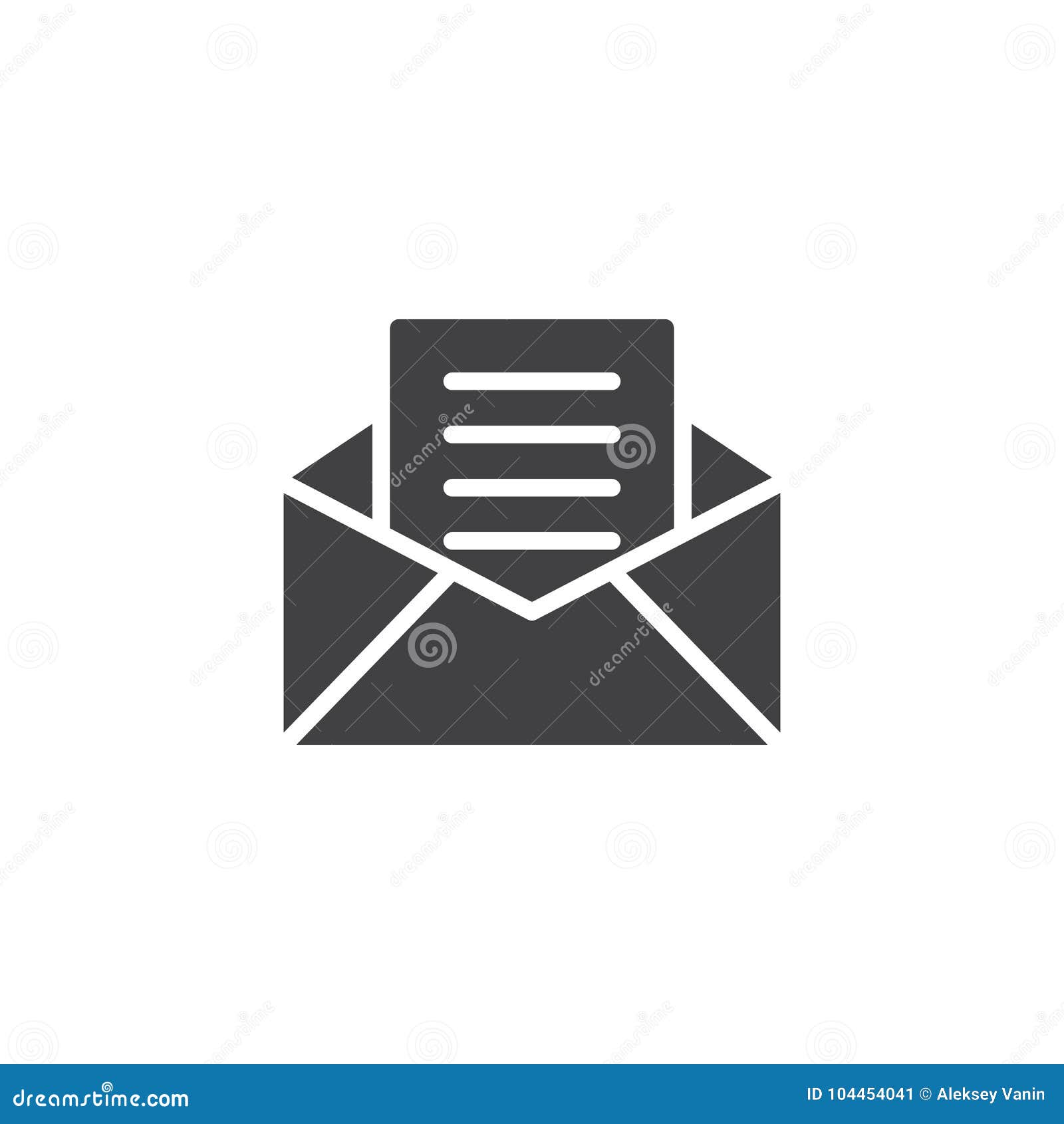 Receive mail icon vector stock vector. Illustration of perfect - 104454041