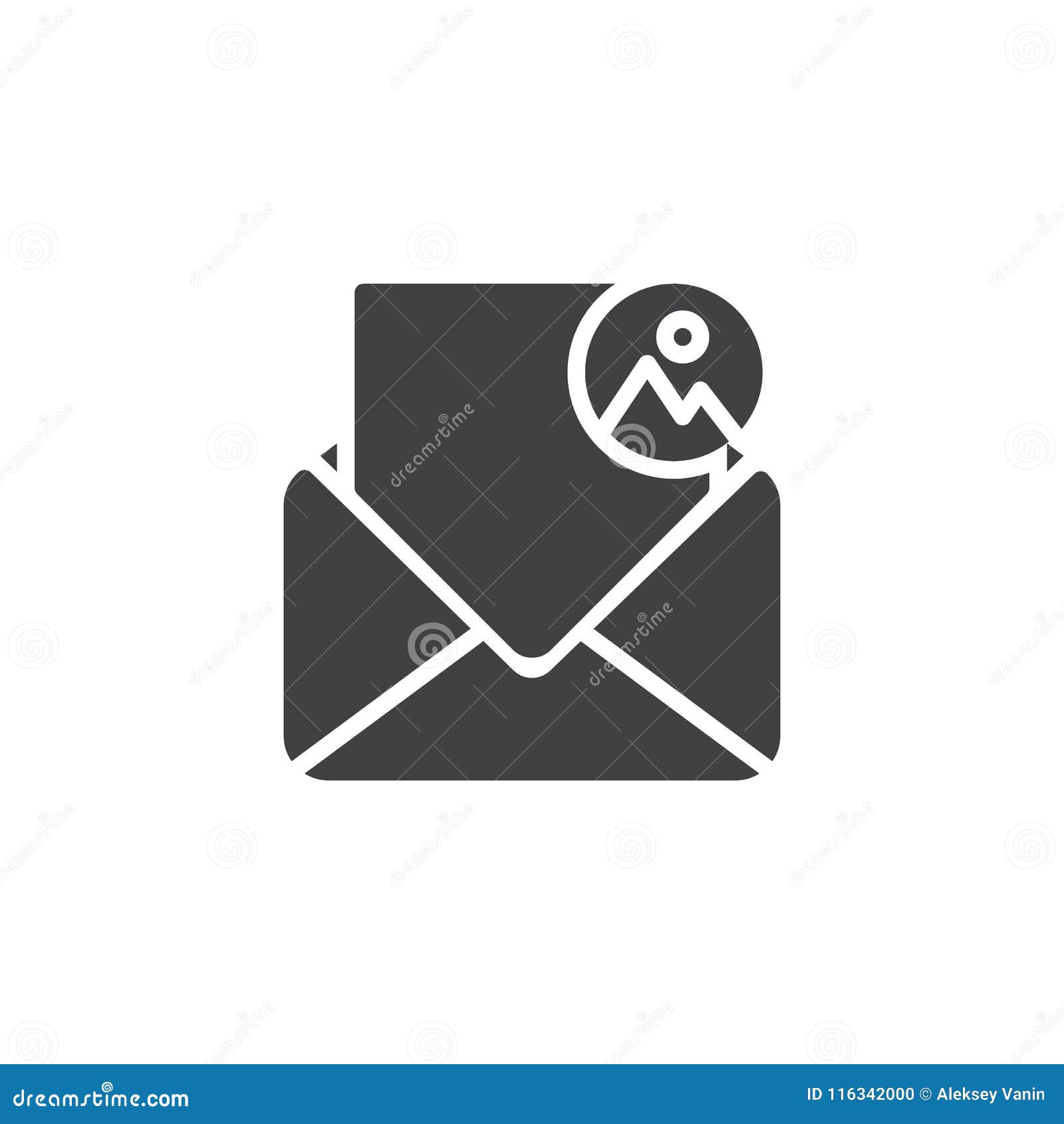 Receive Message Vector Icon Stock Vector - Illustration of opened ...