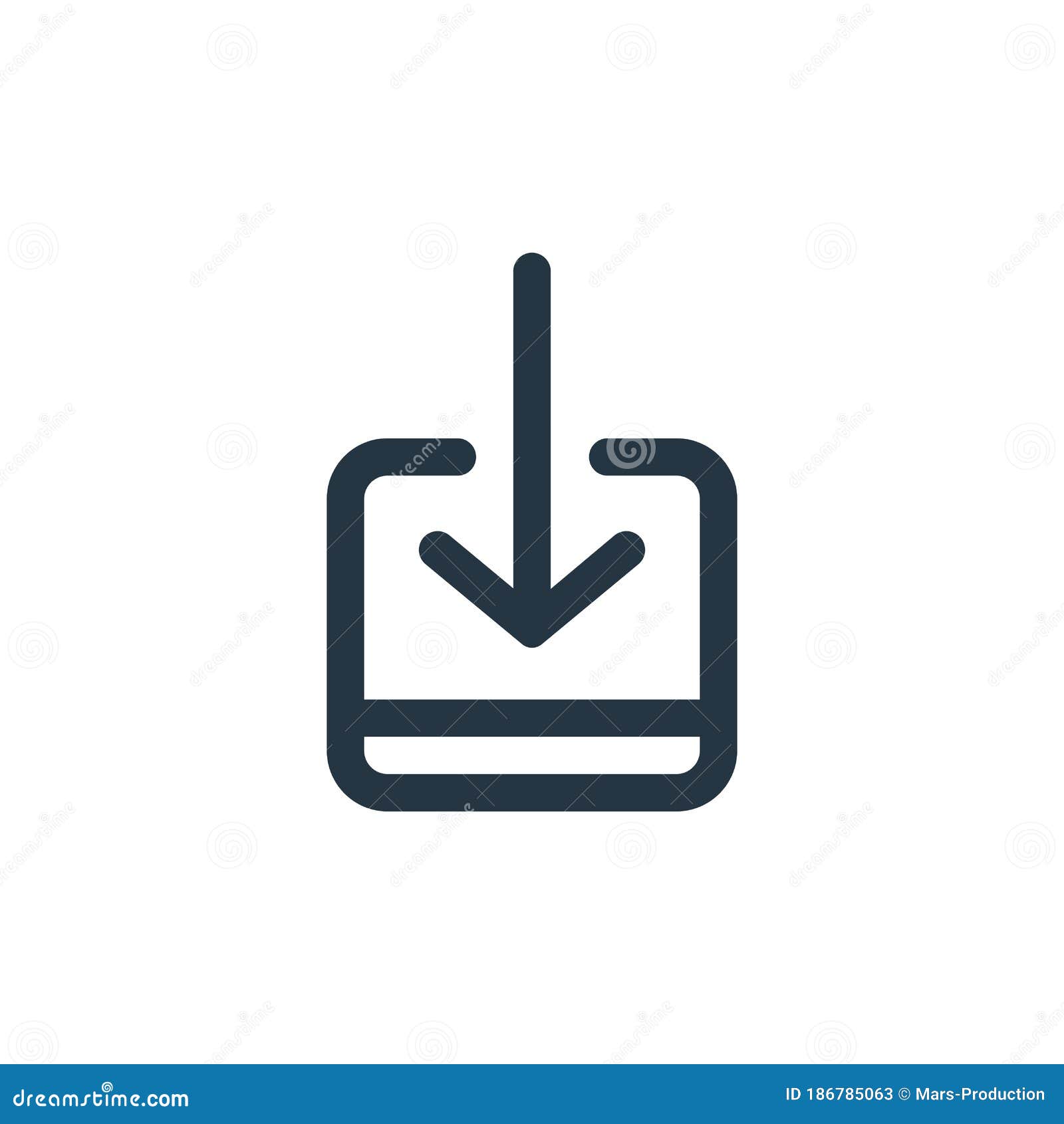 Receive Vector Icon. Receive Editable Stroke. Receive Linear Symbol for ...
