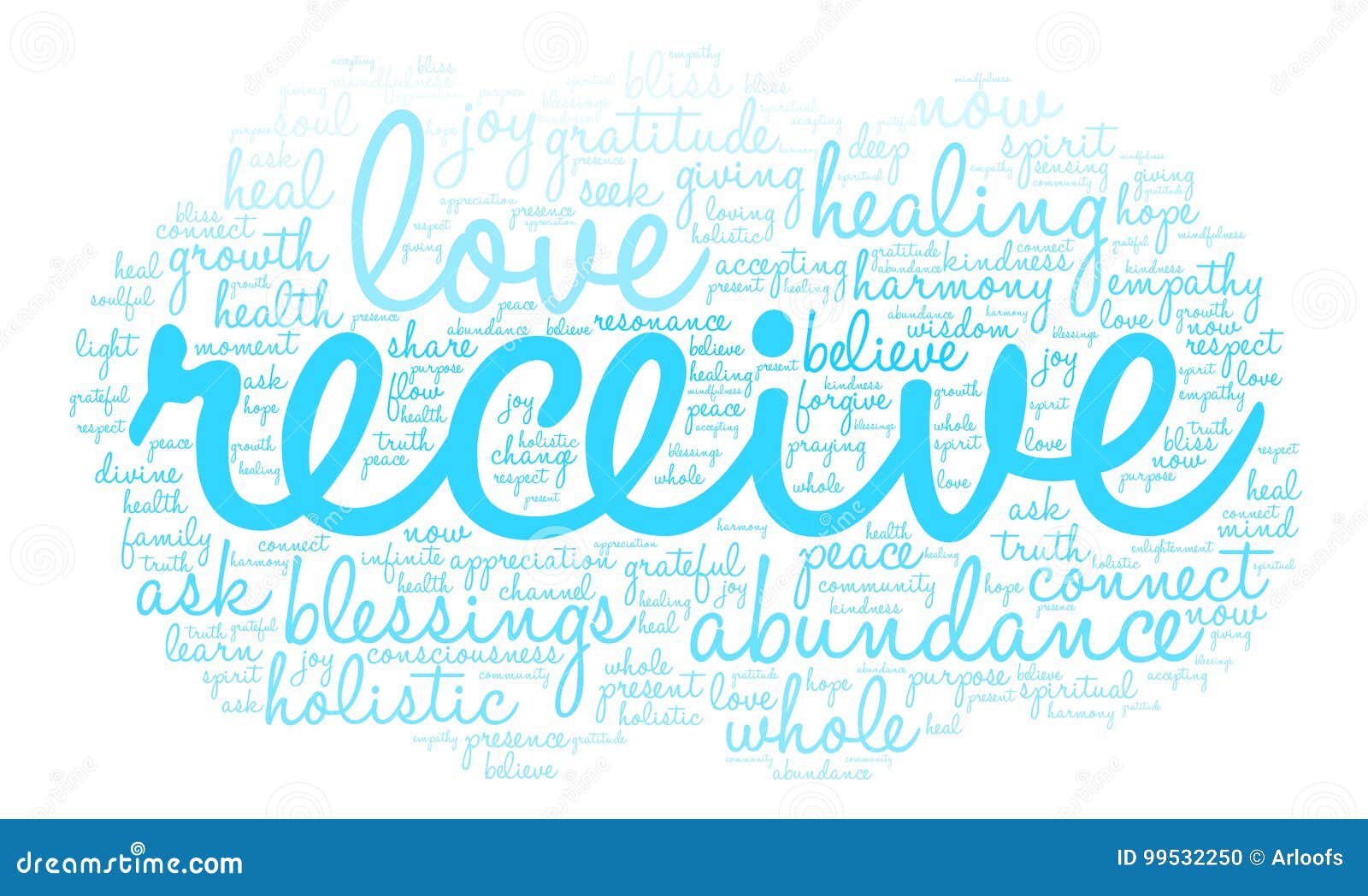 Receive Word Cloud stock vector. Illustration of love - 99532250