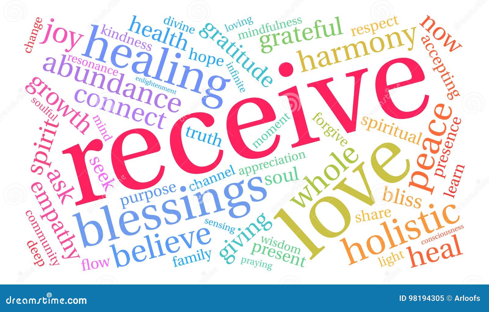 Receive Word Cloud stock illustration. Illustration of believe - 98194305