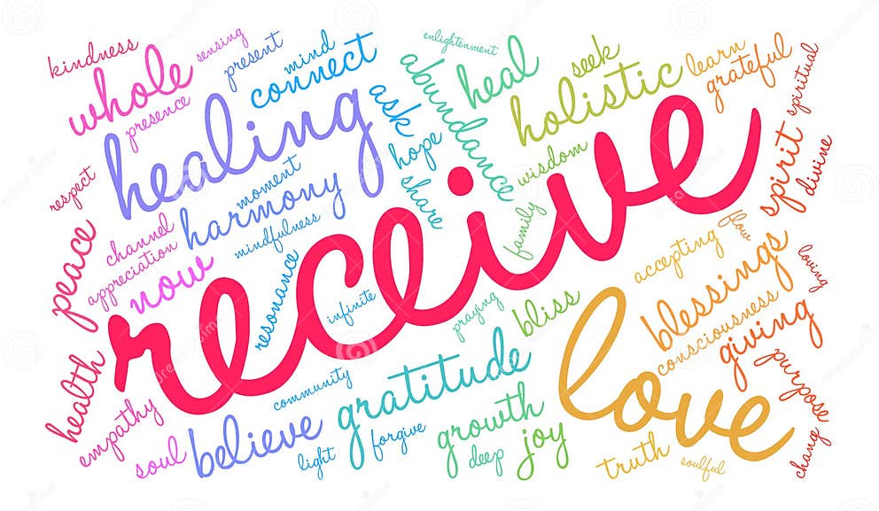 Receive Word Cloud stock illustration. Illustration of giving - 98250442