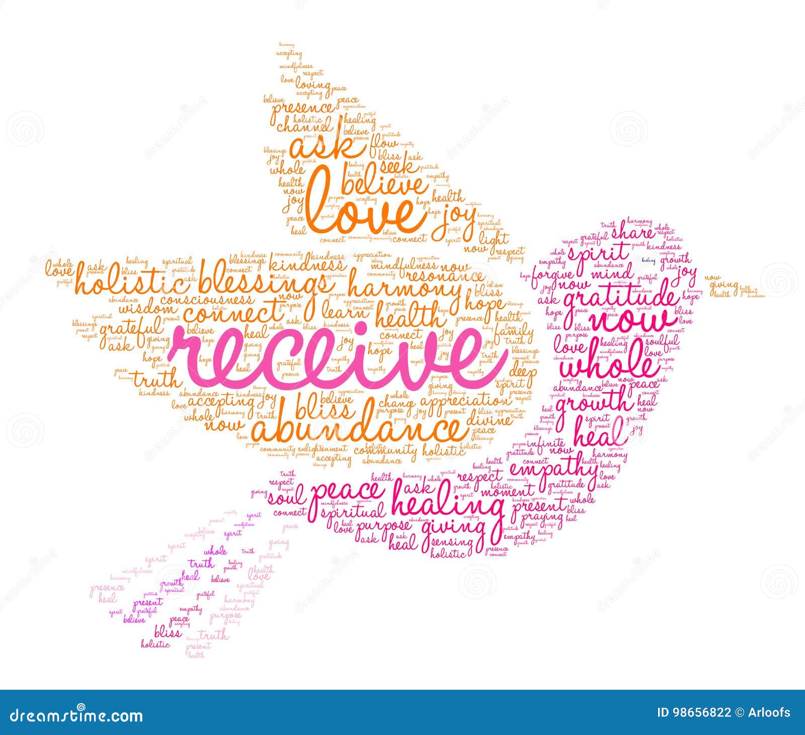 Receive Word Cloud stock illustration. Illustration of heal - 98656822