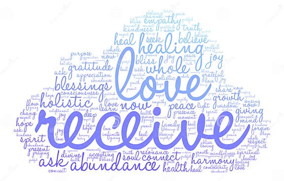 Receive Word Cloud stock vector. Illustration of grateful - 99380972
