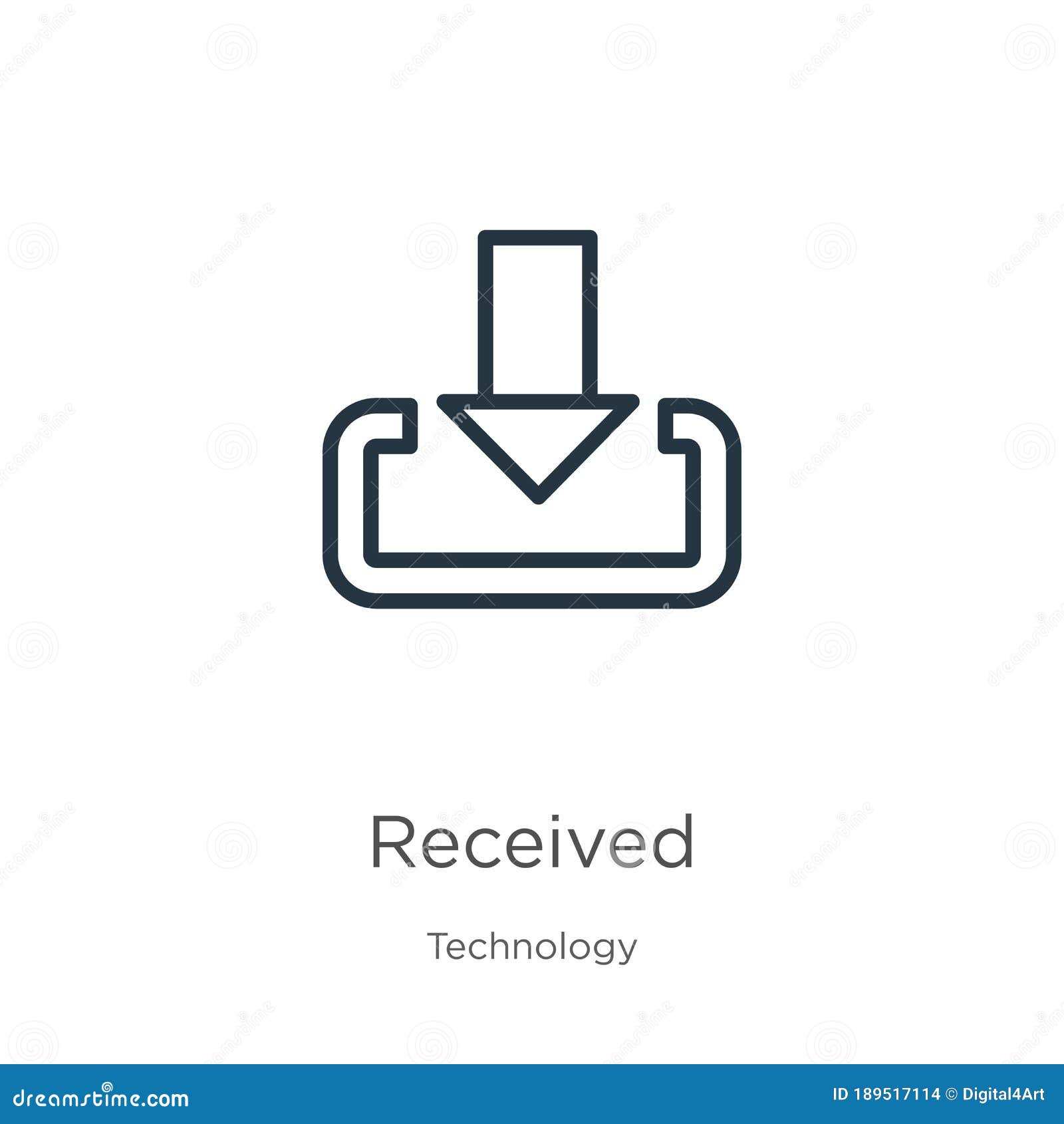 Received Icon On White Background. Simple Element Illustration From ...