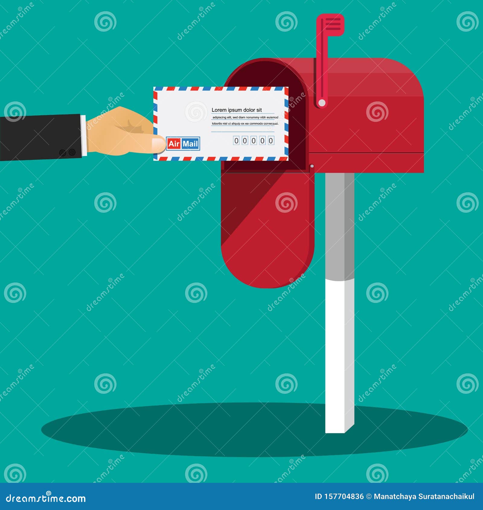 Received mail. stock illustration. Illustration of message - 157704836