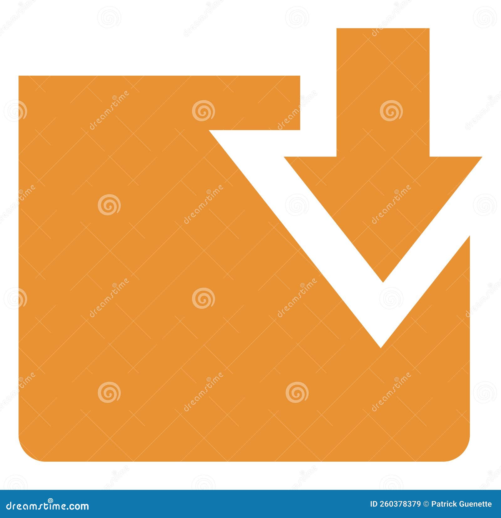 Received package, icon stock vector. Illustration of vector - 260378379