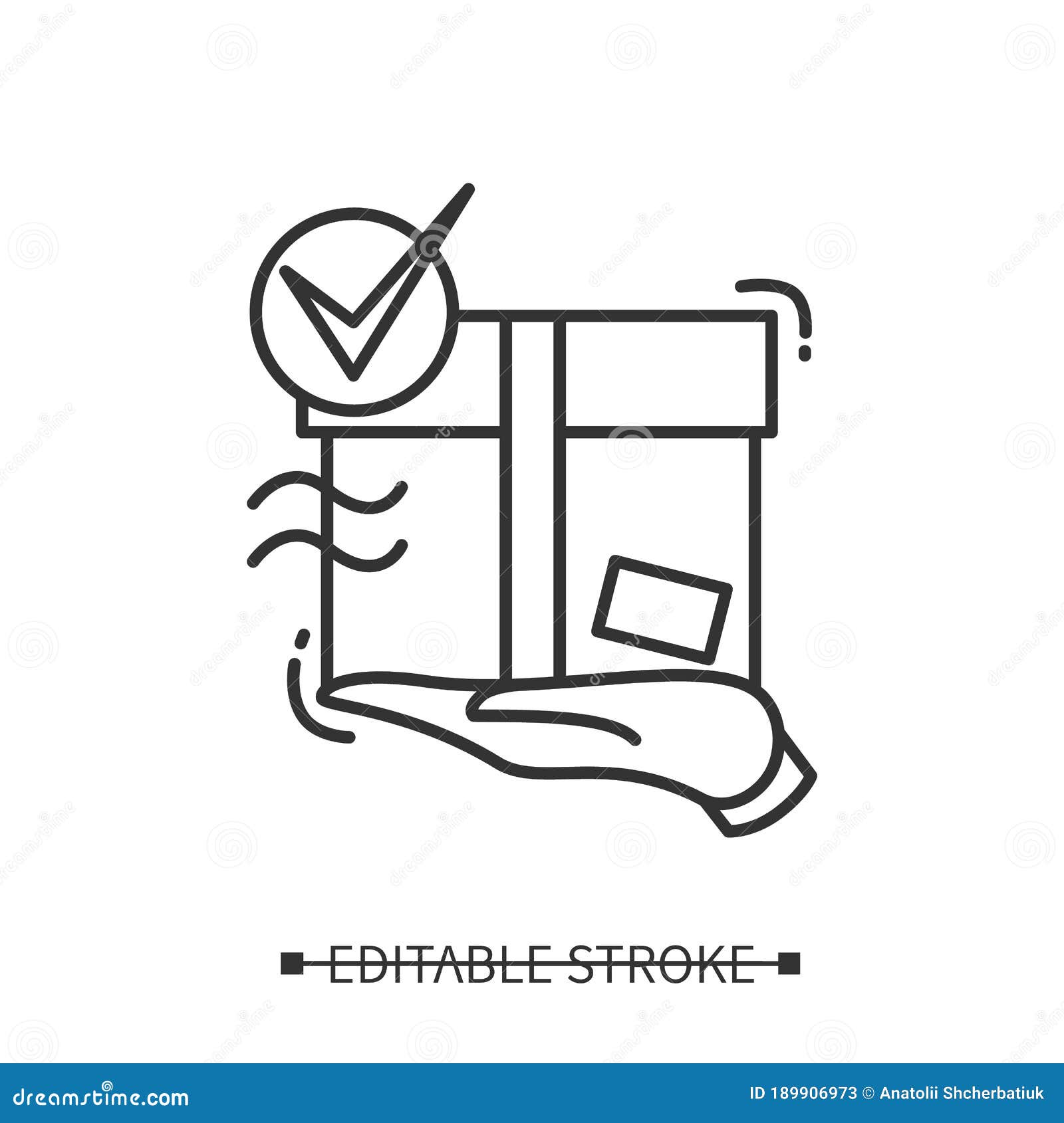 Received Parcel Icon. Concept of Safe Contactless Post Delivery ...