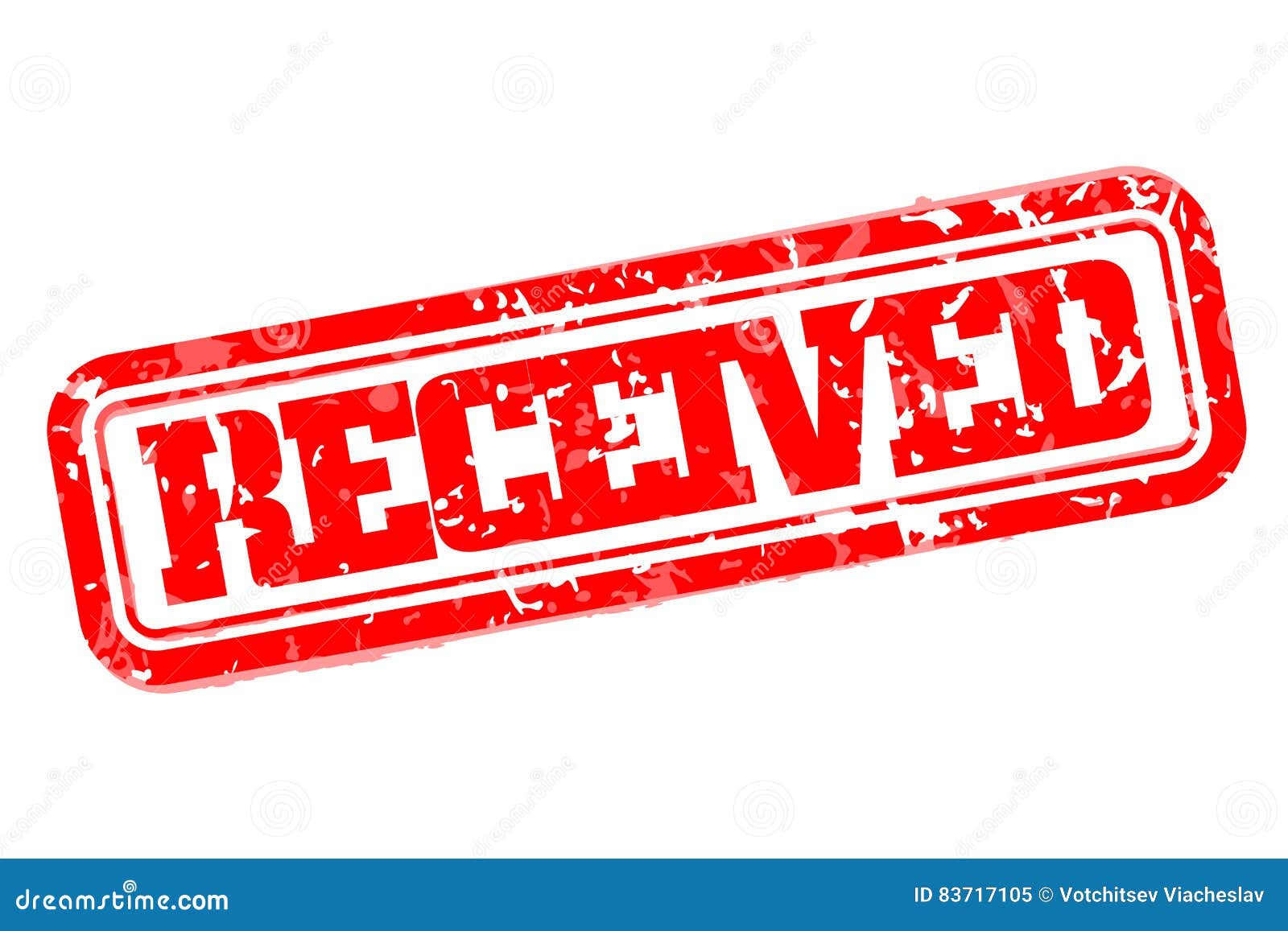 Received Rubber Vector Stamp | CartoonDealer.com #83720013