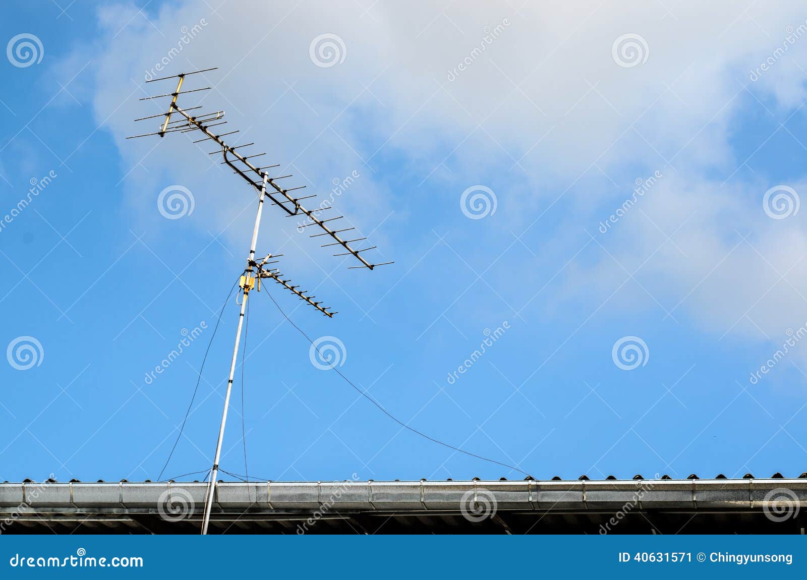 Receiver Antenna, Protected Against The Weather By A Radome, At The ...