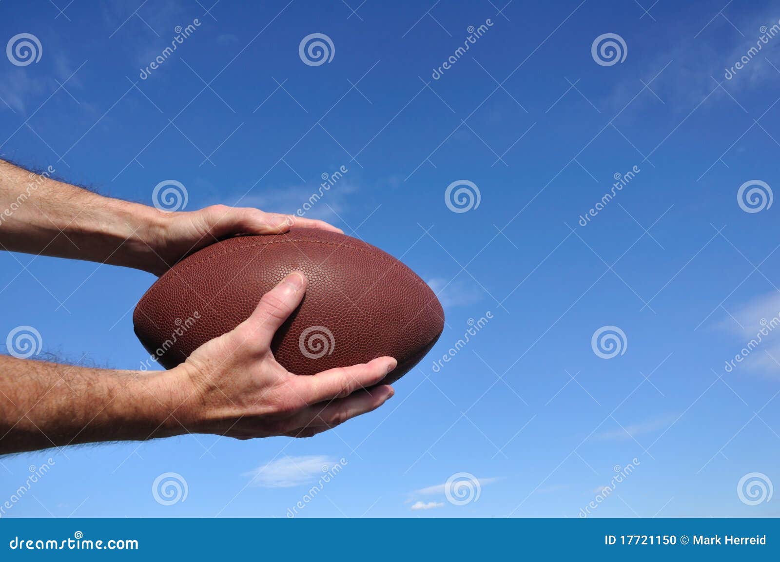 Receiver Catching an American Football Pass Stock Photo - Image of ...