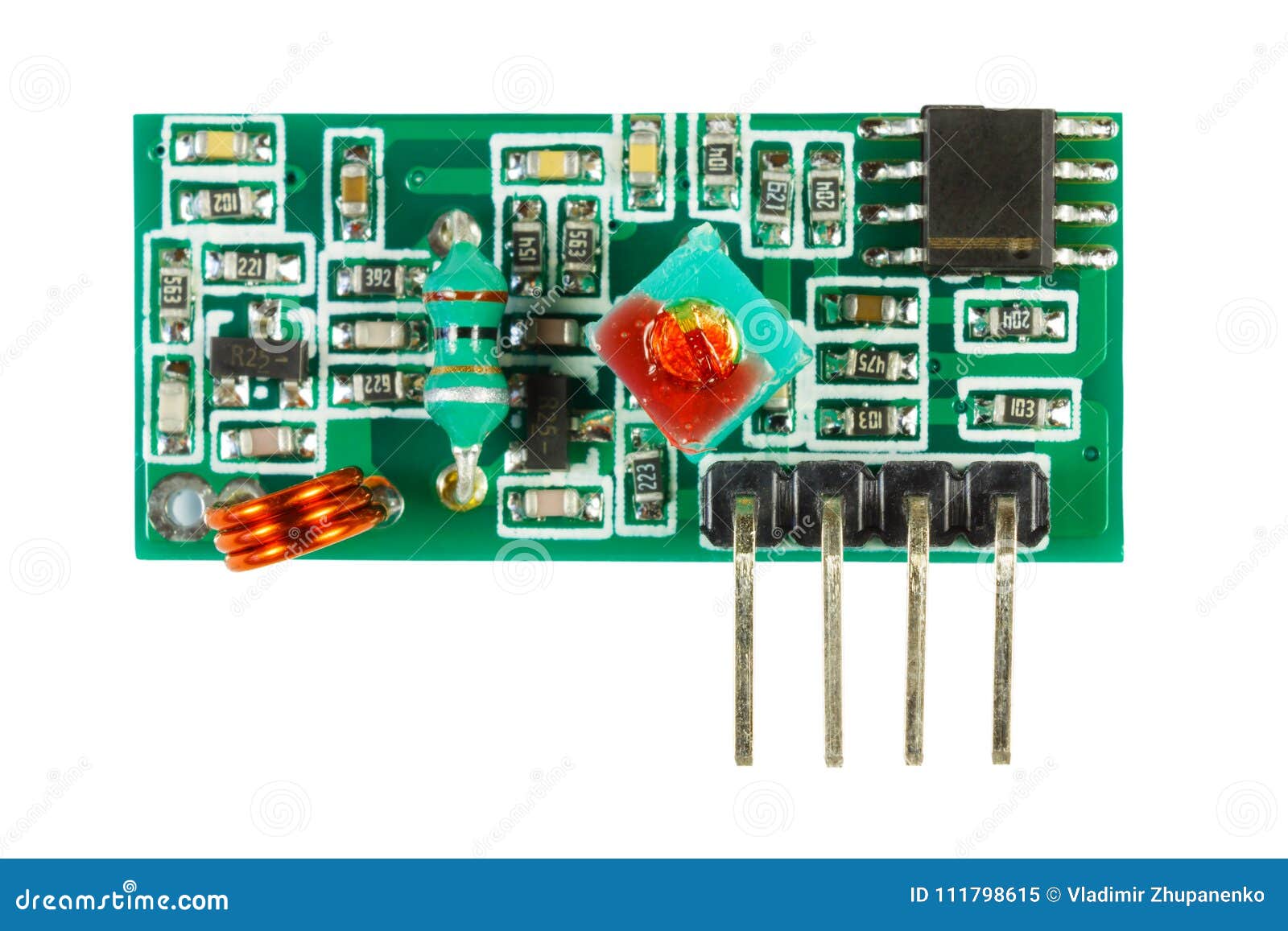 Receiver Of Digital Signal Printed Circuit Board With The Set Of ...
