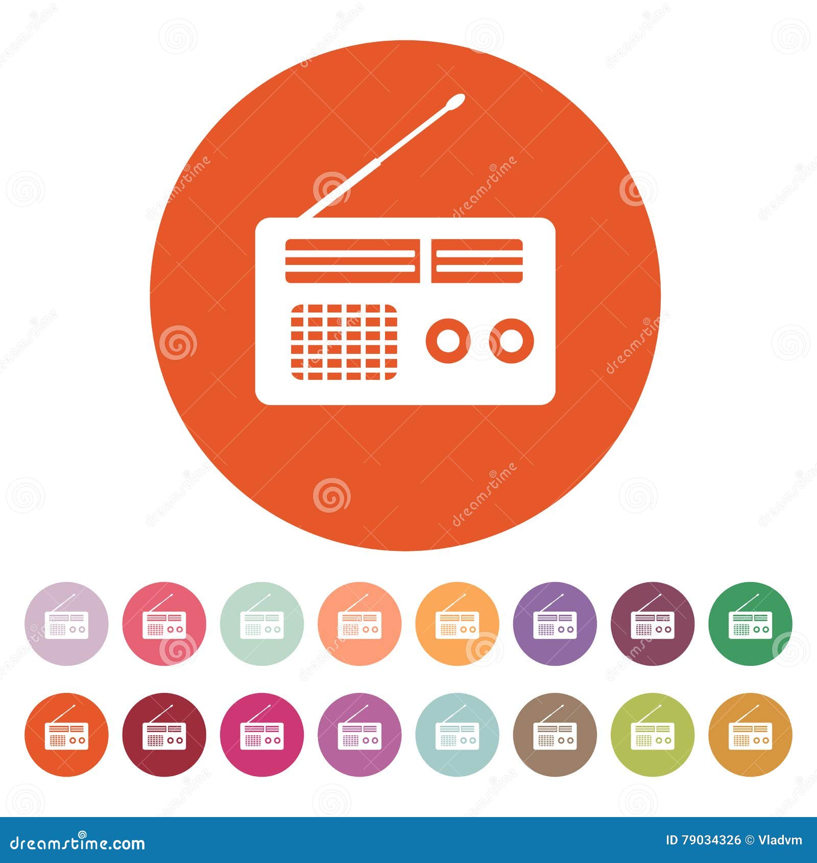 The Receiver Icon. Radio Symbol Stock Illustration - Illustration of ...