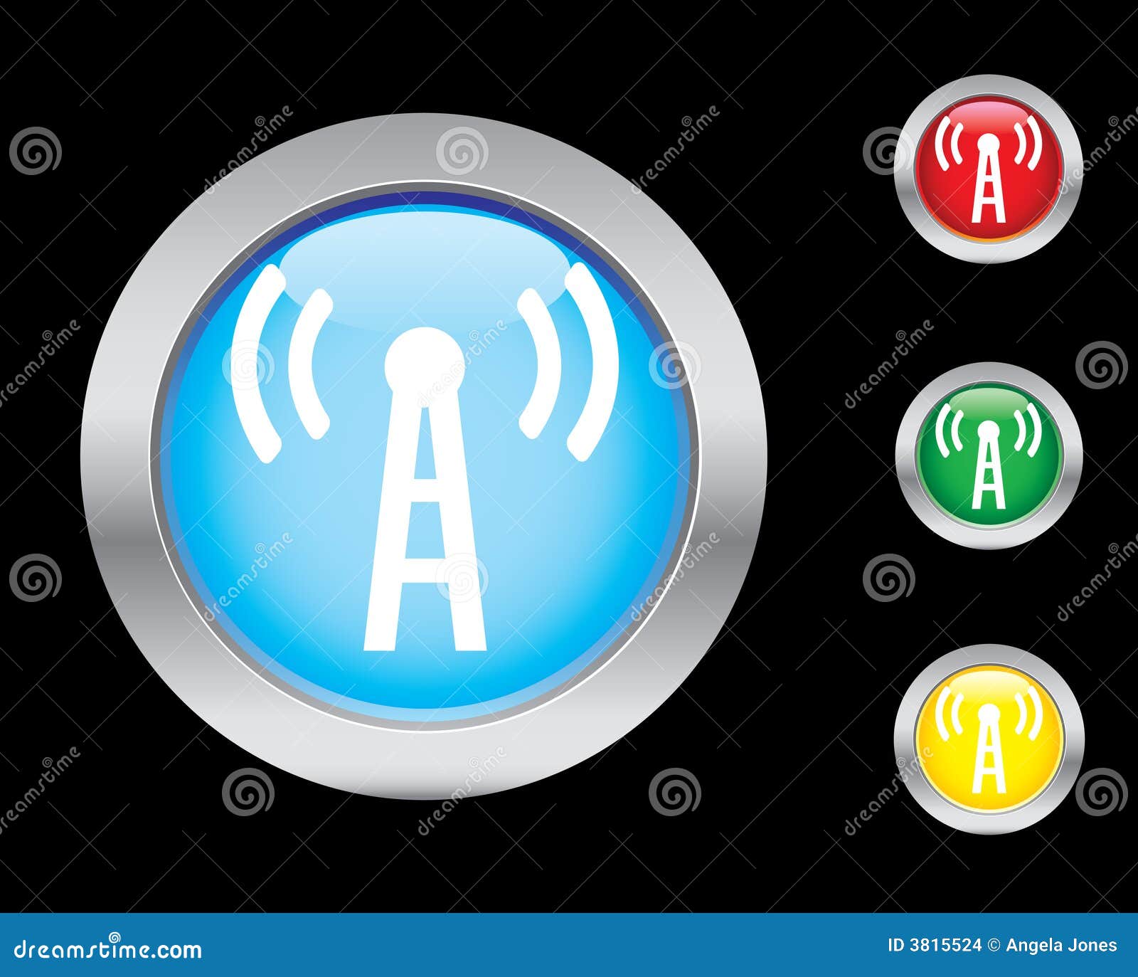 Receiver icons stock vector. Illustration of icon, metal - 3815524