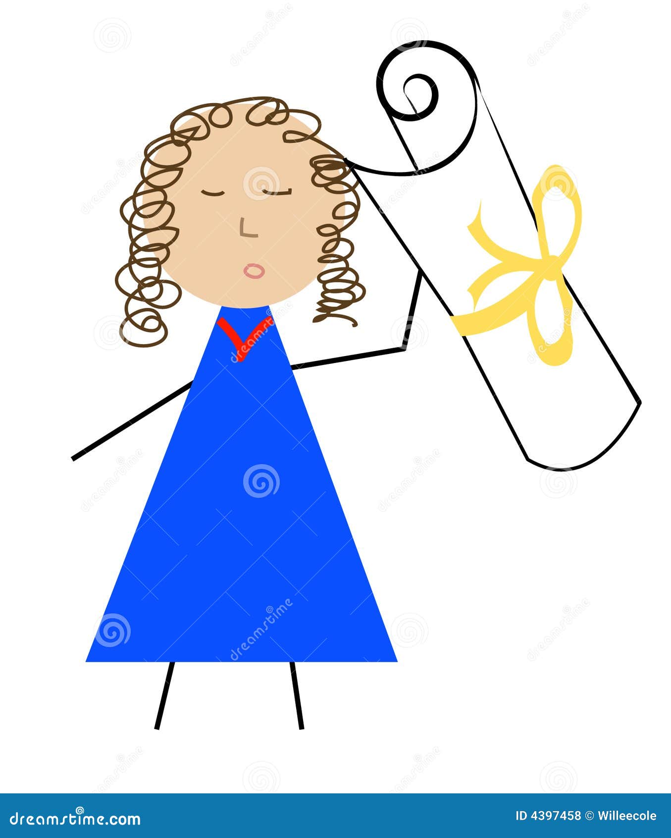 Receiving award or diploma stock vector. Illustration of commencement ...