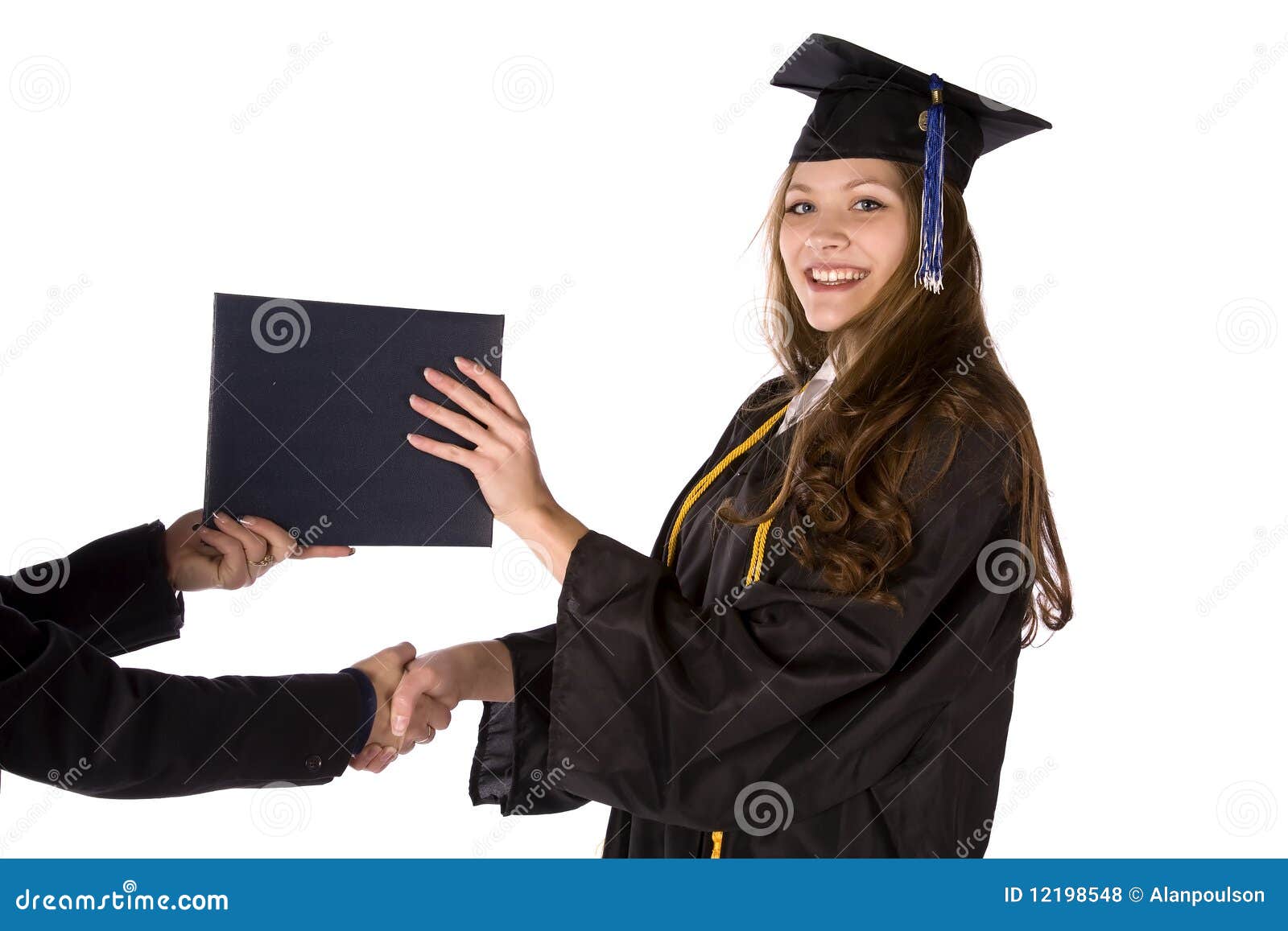 Receiving diploma stock photo. Image of enthusiasm, laughing - 12198548