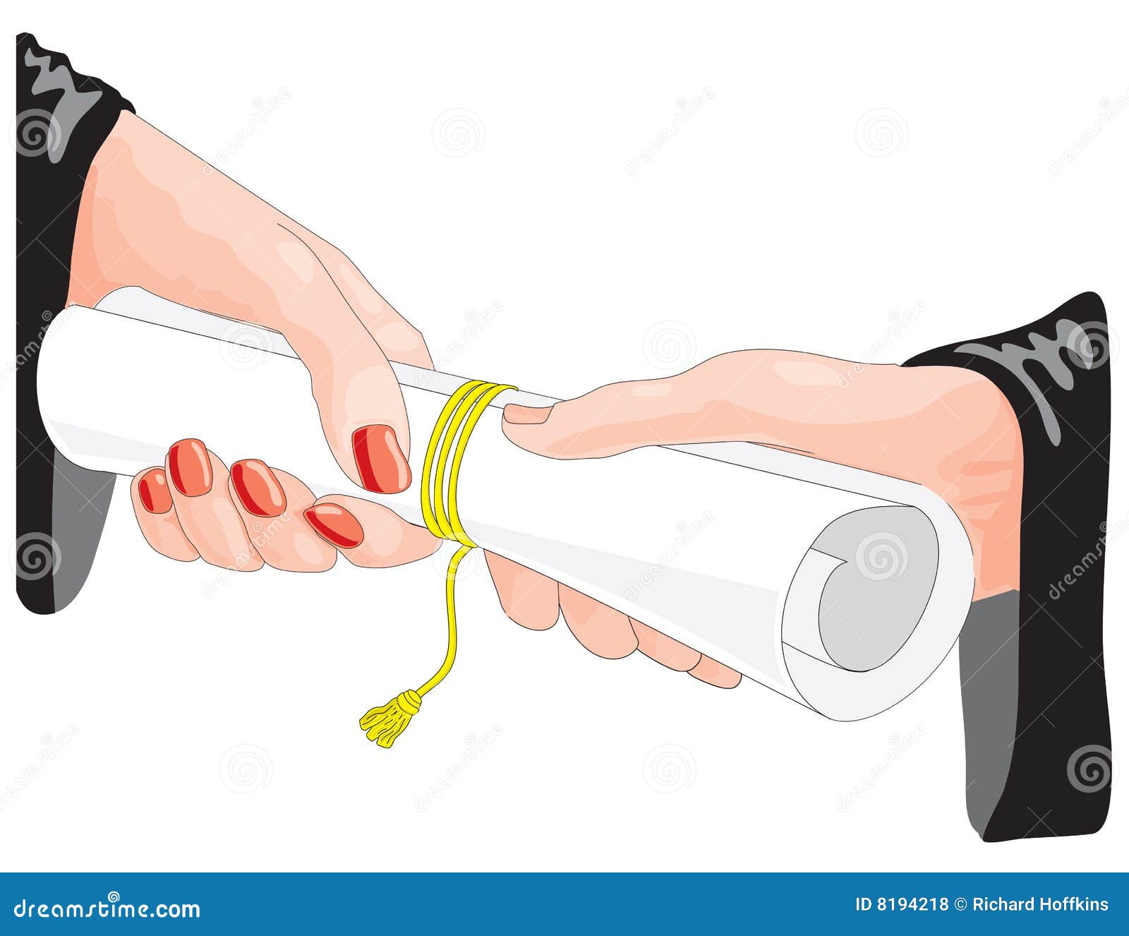 Receiving Diploma stock illustration. Illustration of bachelors - 8194218