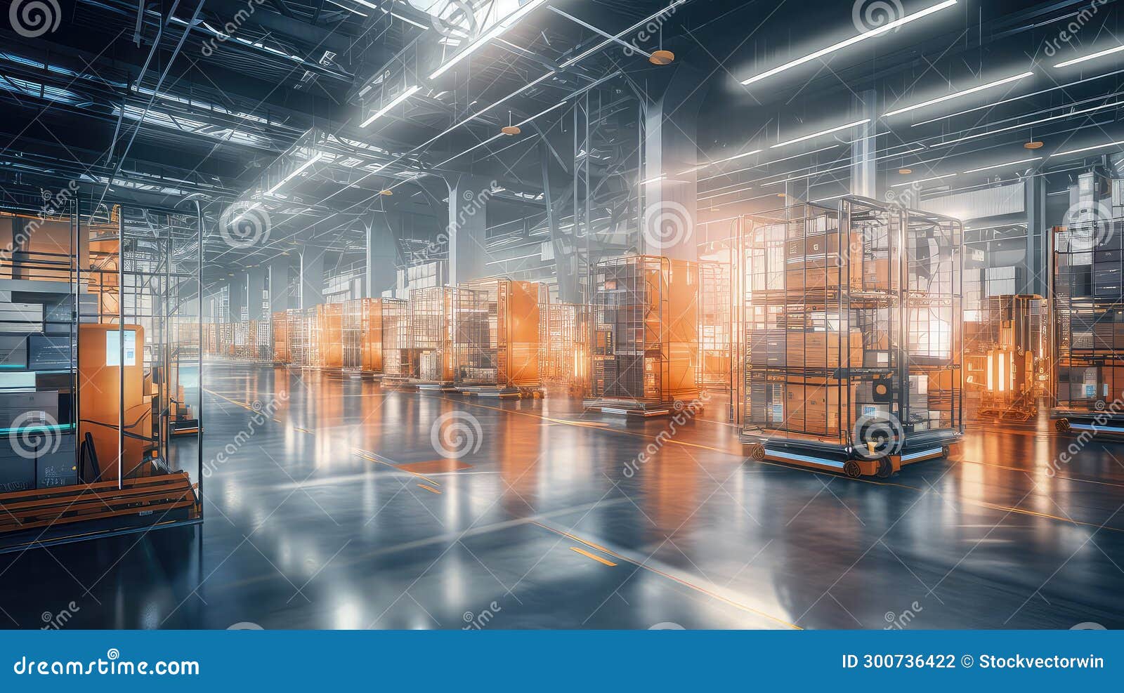 Receiving Distribution Warehouse Background Stock Illustration ...