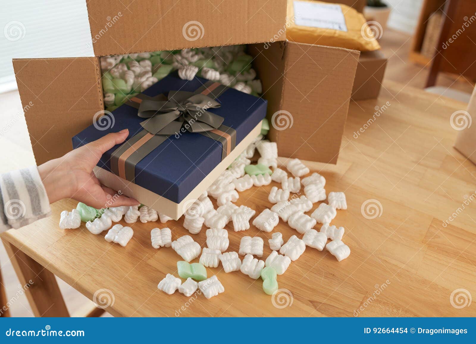 Receiving a gift stock photo. Image of birthday, pearl - 92664454