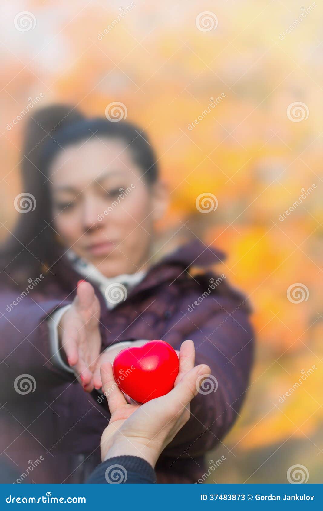 Receiving and giving love stock image. Image of female - 37483873