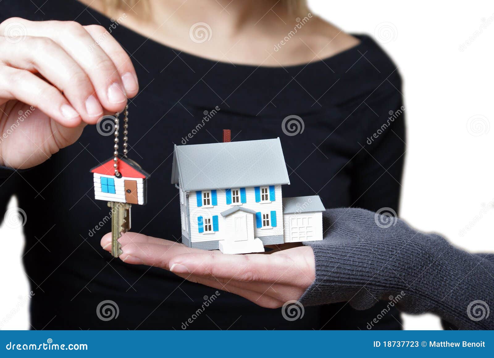 Receiving the Key stock image. Image of buyer, model - 18737723