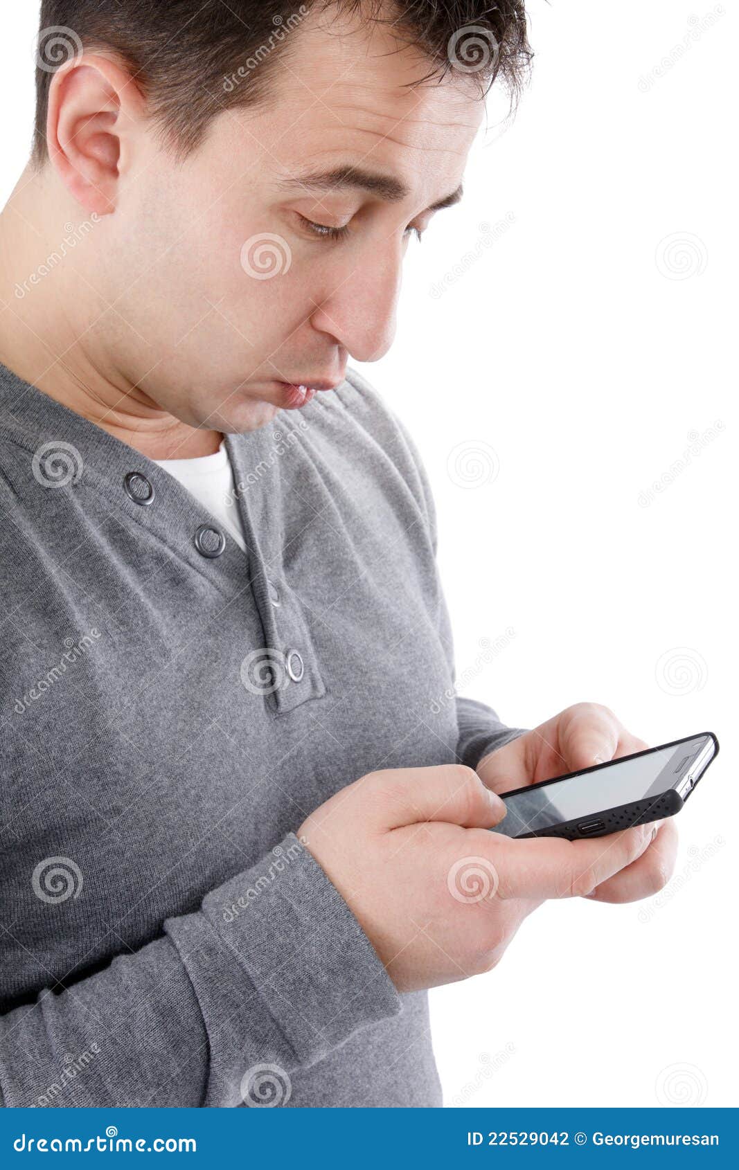 Receiving message stock photo. Image of casual, caucasian - 22529042