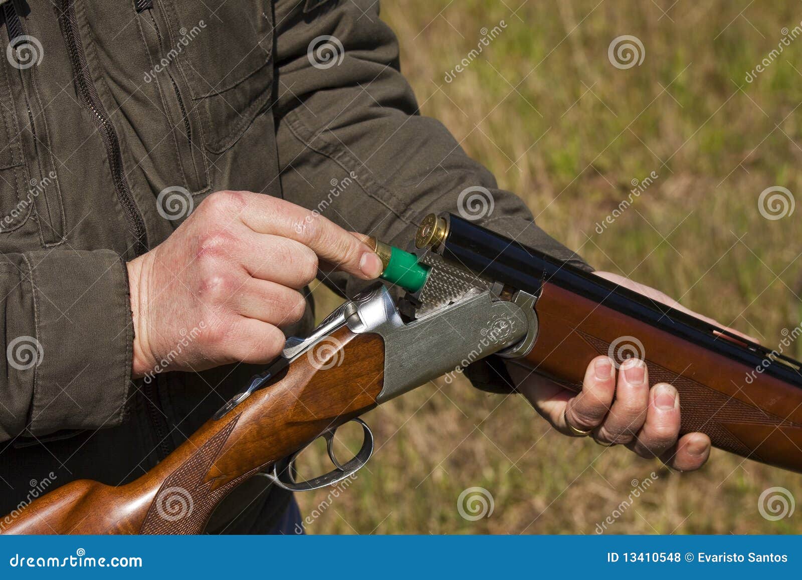 Receiving Open Gun Ammunition Stock Photo - Image of animals, pants ...