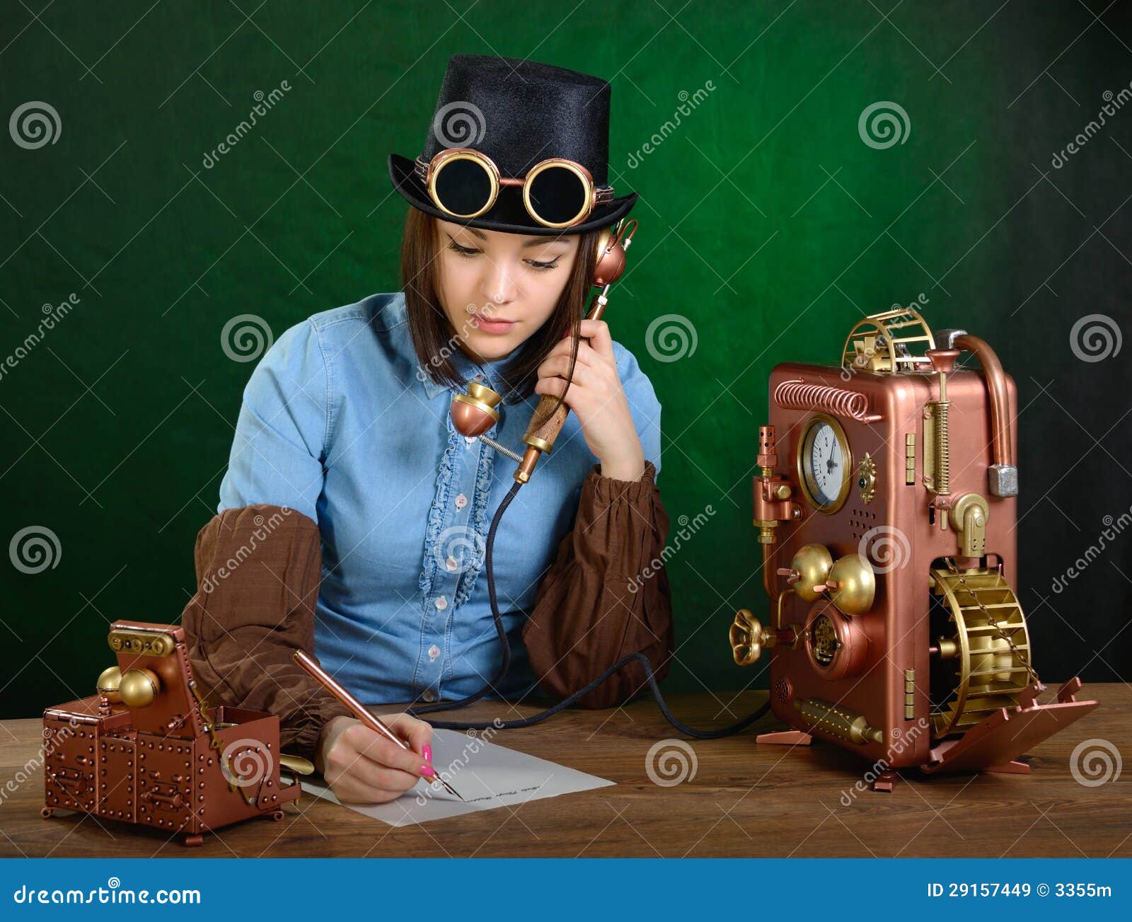 Receiving Telephone Call. Boss And Secretary Talking On Phone. Company ...