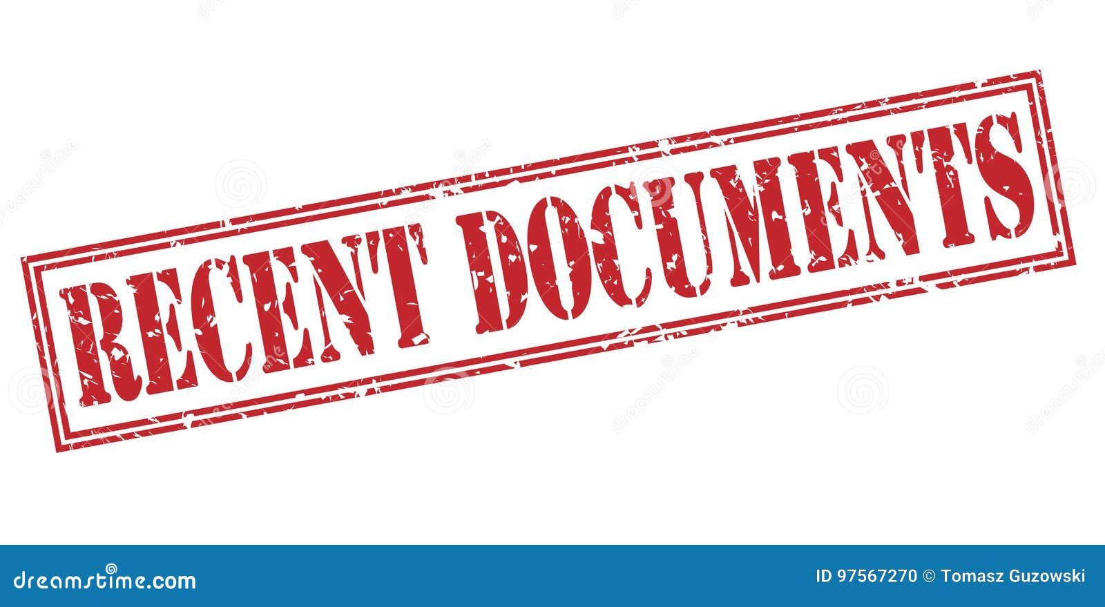 Recent documents red stamp stock illustration. Illustration of grunge ...