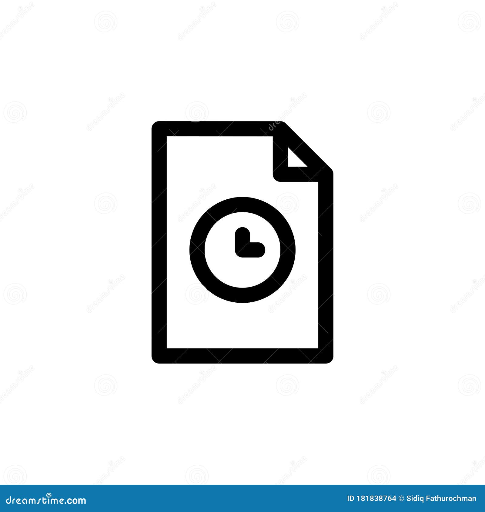 Recent Files Icon stock vector. Illustration of illustrationn - 181838764