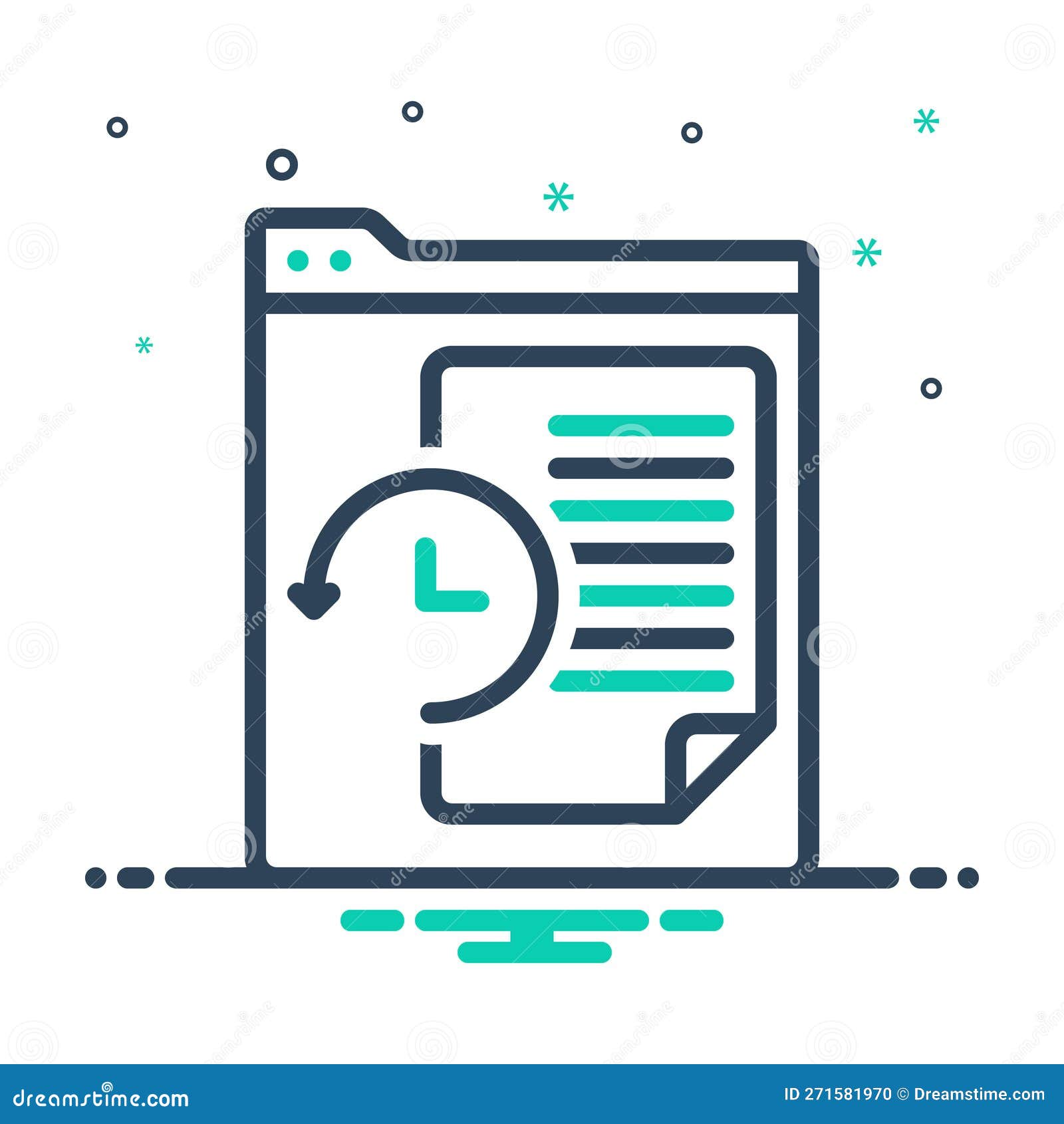 Mix Icon for Recent, New and Folder Stock Vector - Illustration of ...