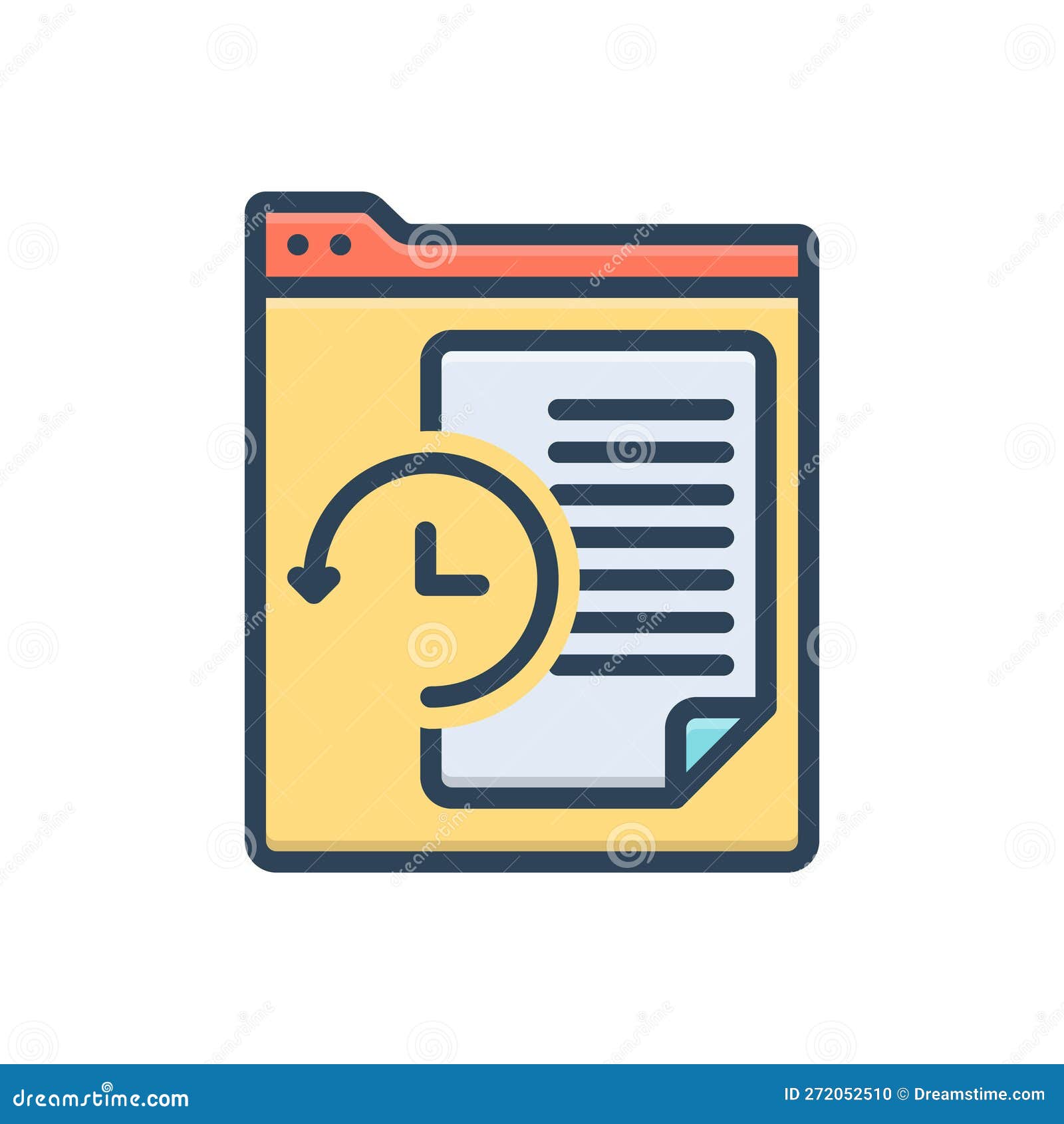 Color Illustration Icon for Recent, New and Date Stock Illustration ...