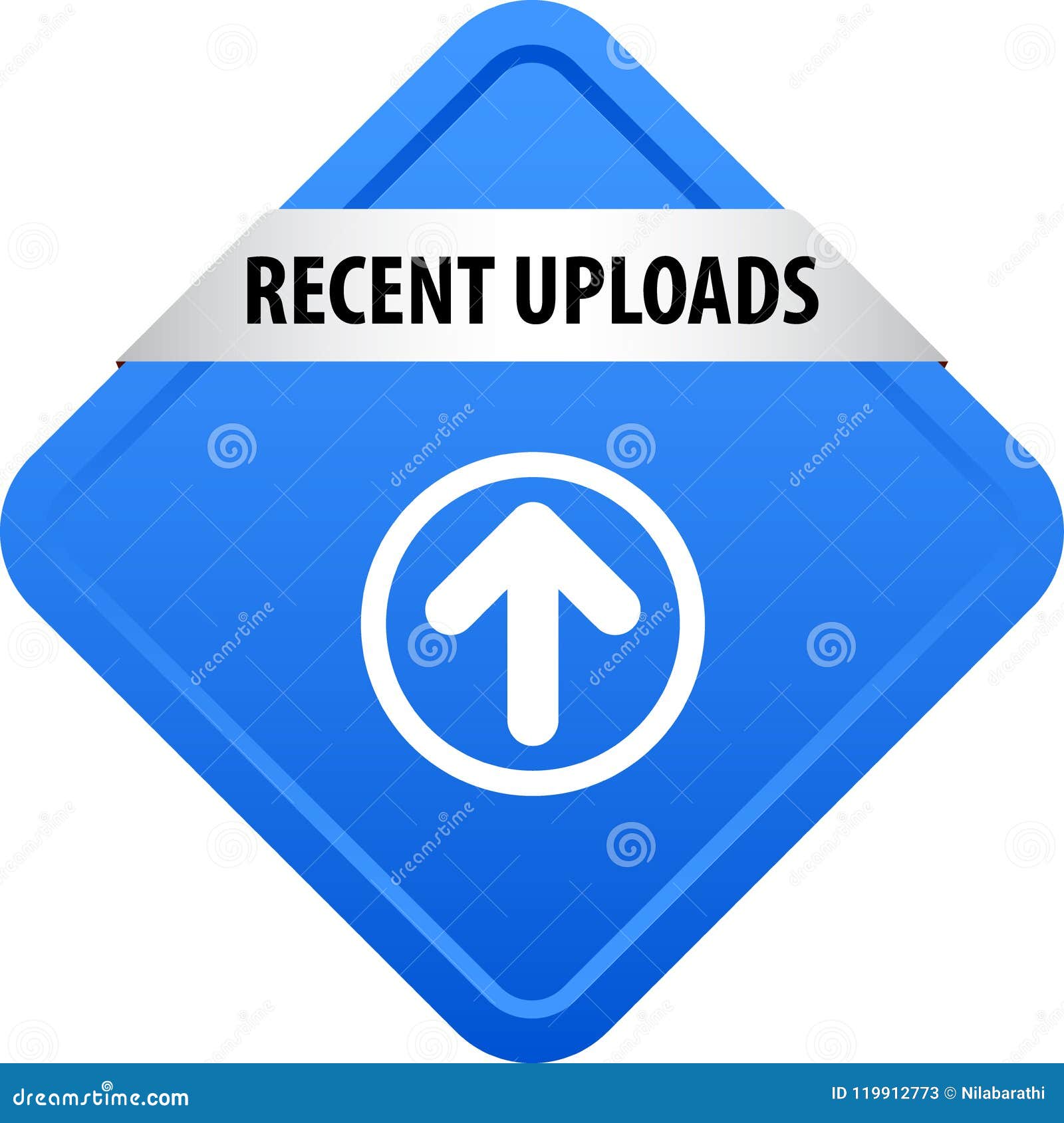 Recent uploads web button stock illustration. Illustration of icons ...