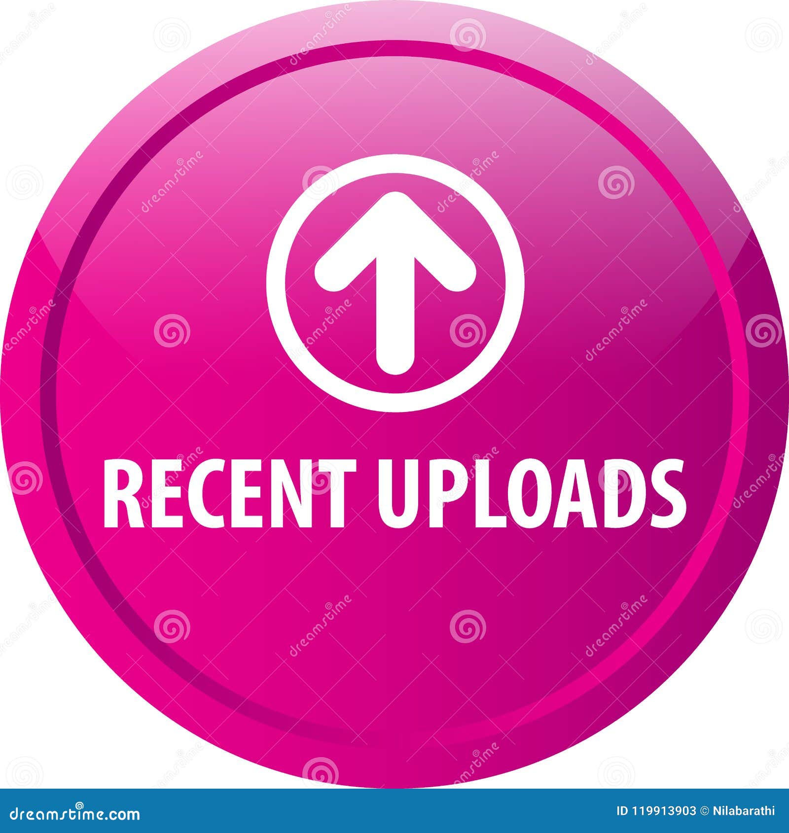 Recent uploads web button stock illustration. Illustration of design ...