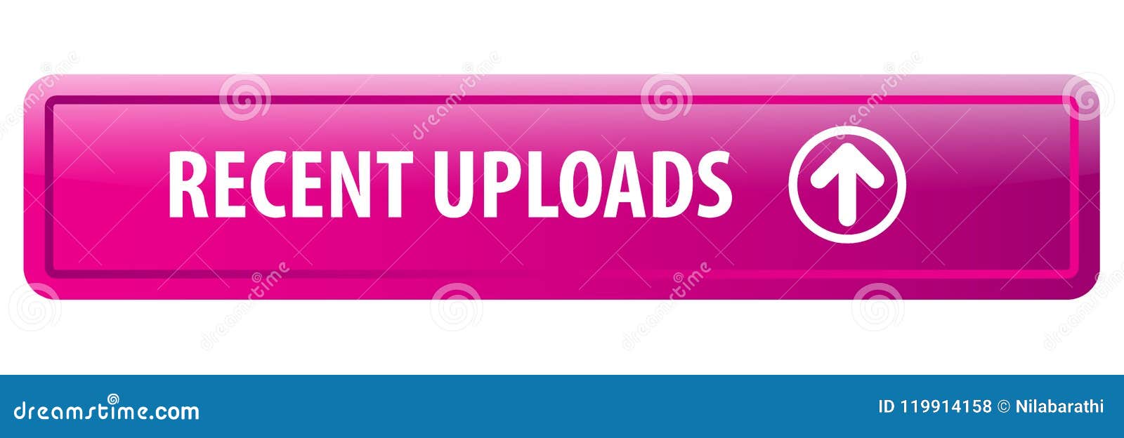 Recent uploads web button stock illustration. Illustration of arrow ...
