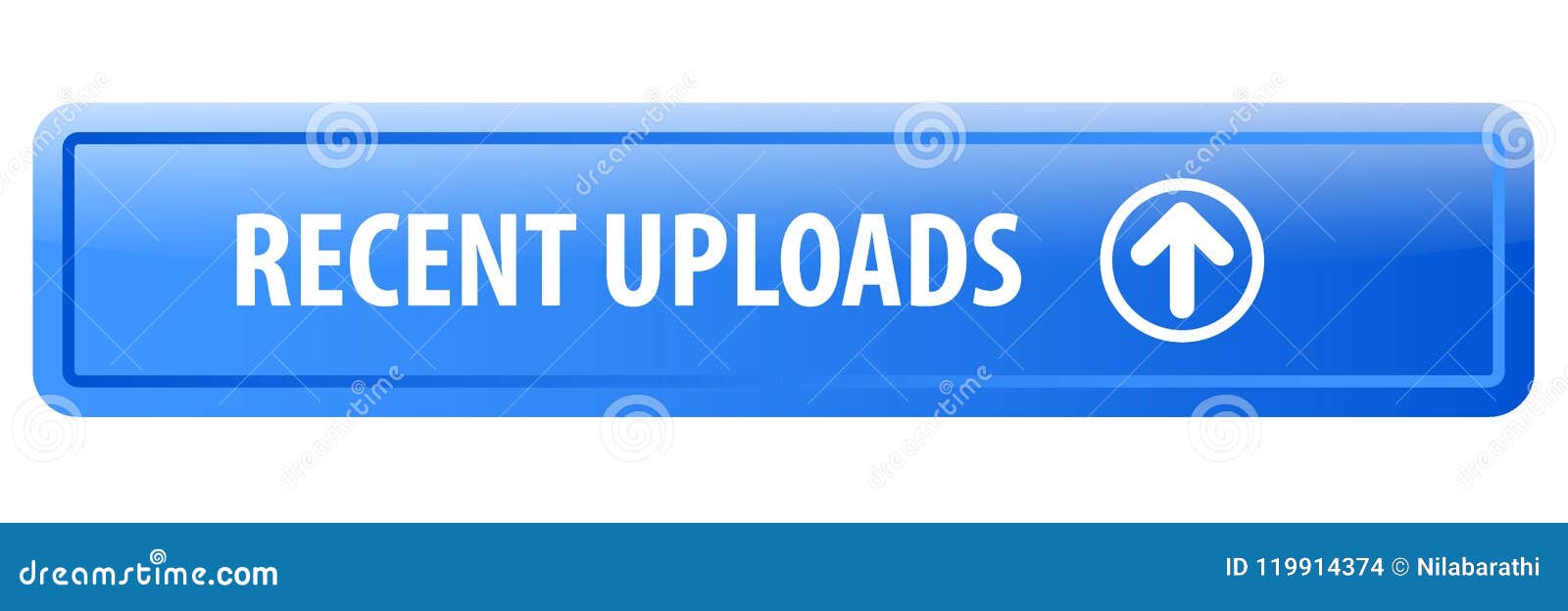 Recent uploads web button stock illustration. Illustration of datas ...