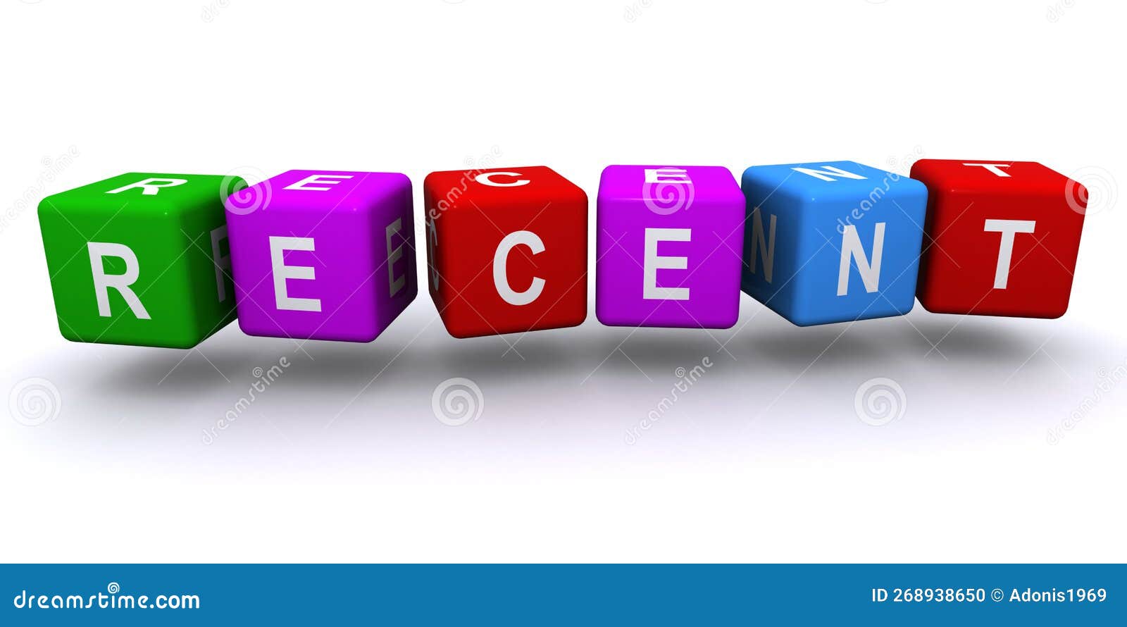 Recent word block on white stock illustration. Illustration of ...