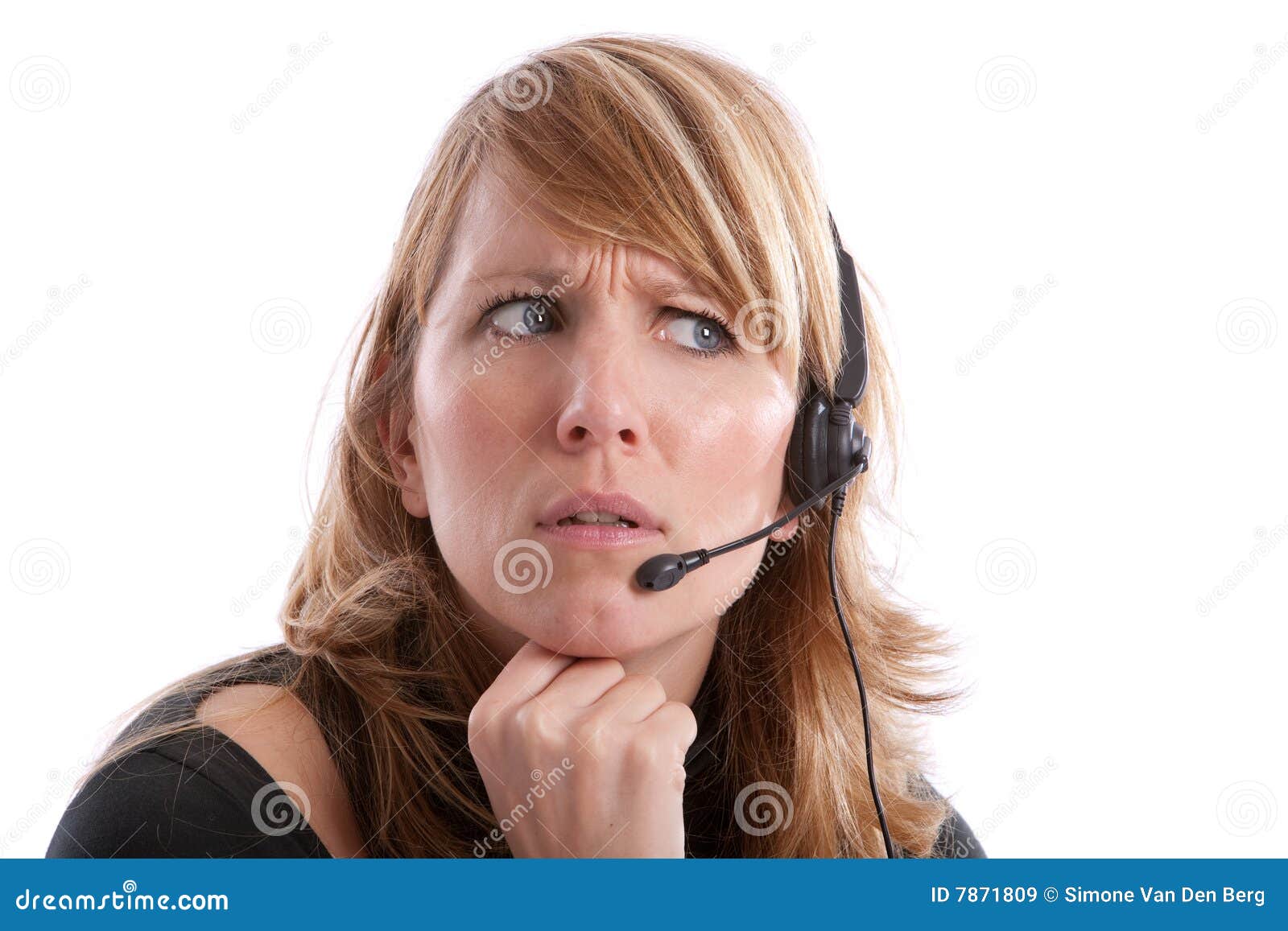 Recepcionista irritado imagen de archivo. Imagen de femenino - 7871809