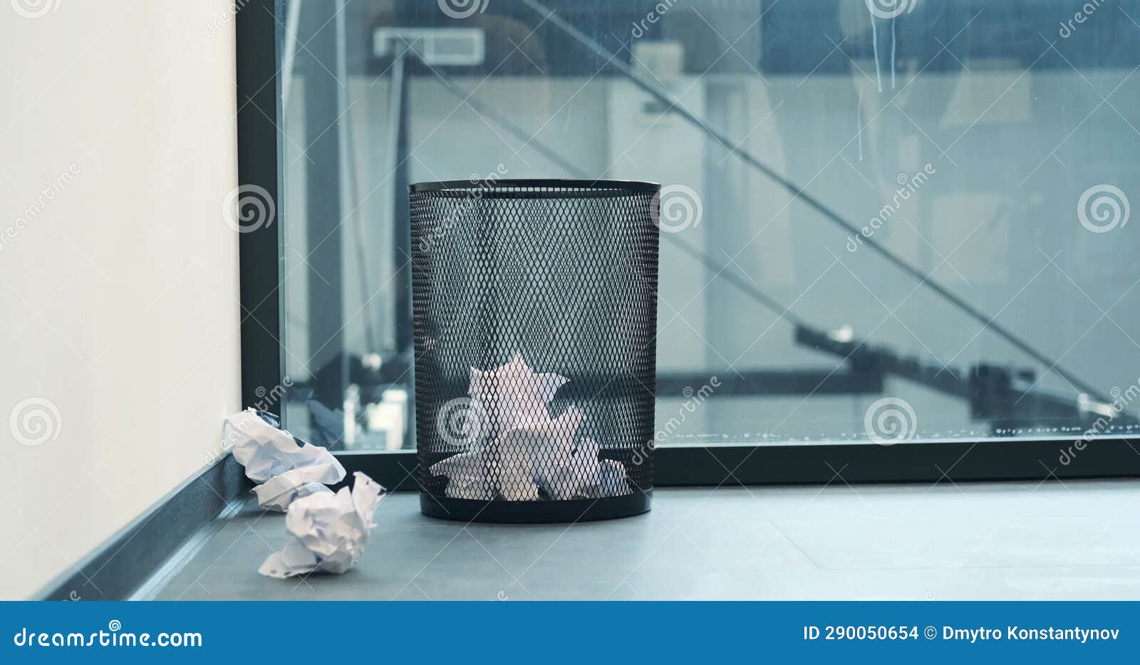 Trash Bin for Discarded Crumpled Papers Stock Footage - Video of ...